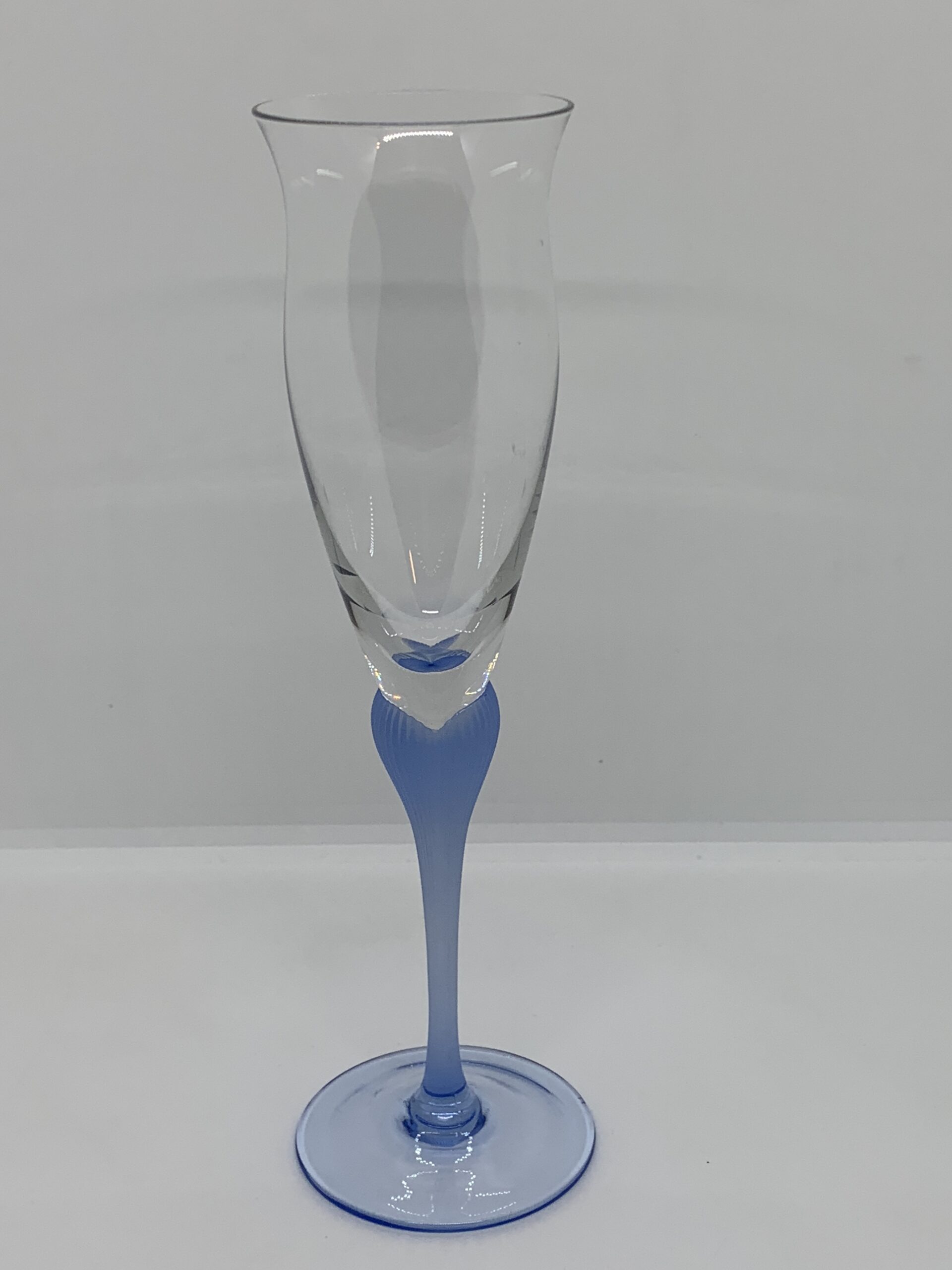 Mikasa Blue Champagne Flute - Sea Mist Turquoise Frosted Stem 24cm ...