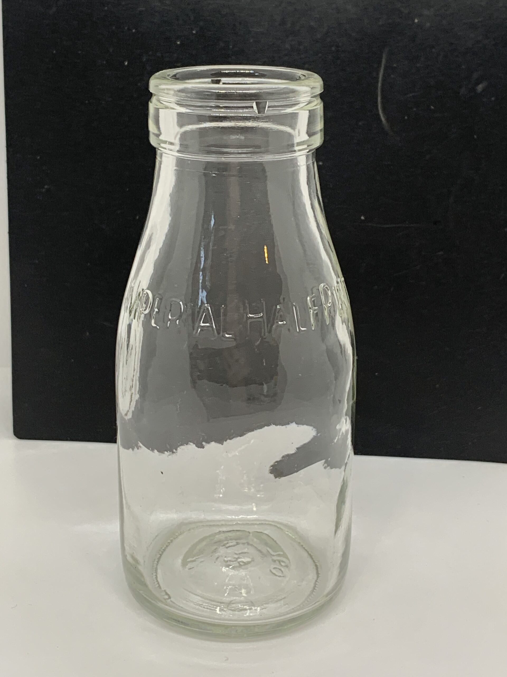 Vintage Embossed Imperial Half Pint Bottle - Vintage Keepsakes