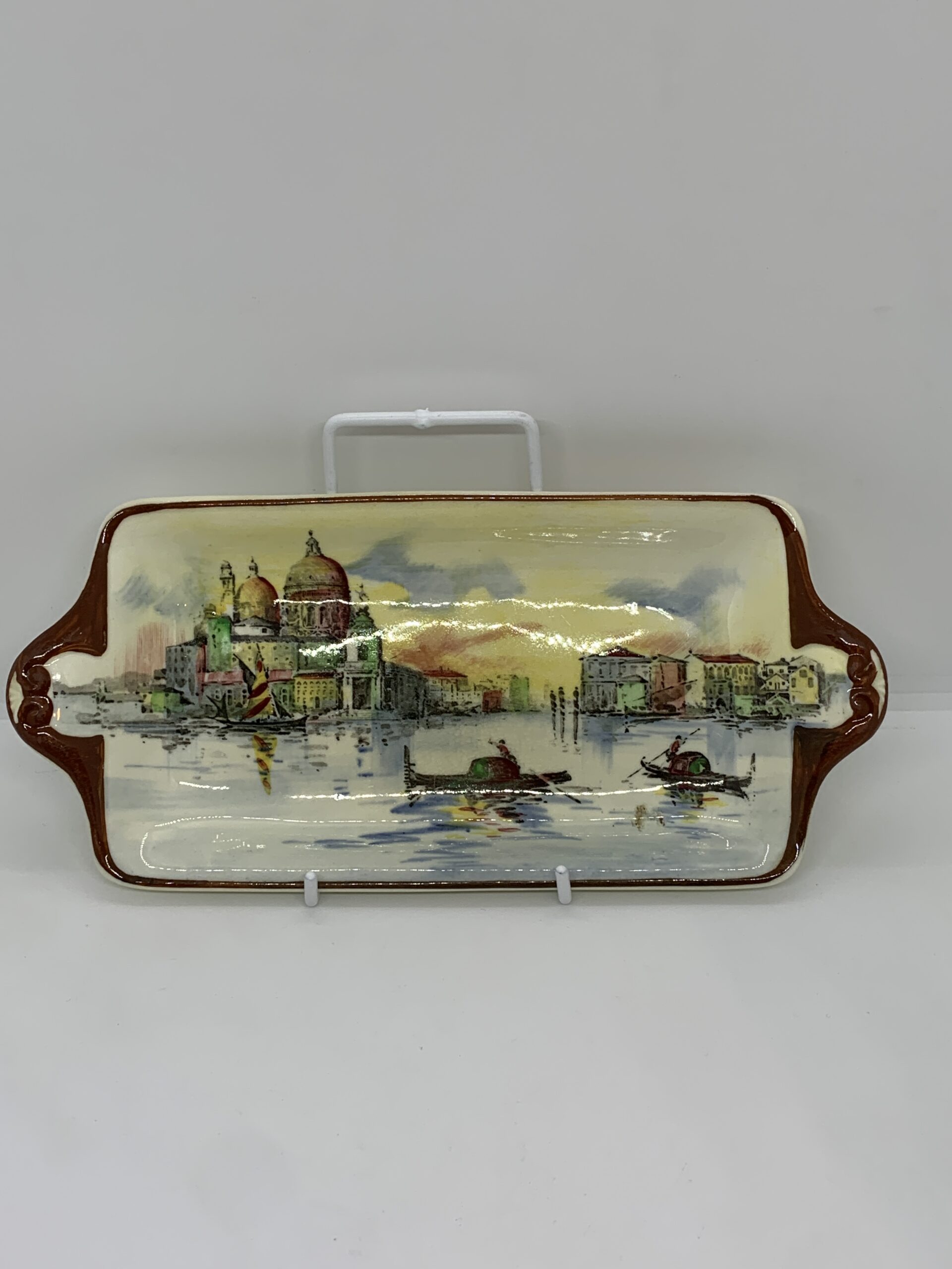 Royal Doulton Oblong Tray H2447 Canal Scene 22cm - Vintage Keepsakes