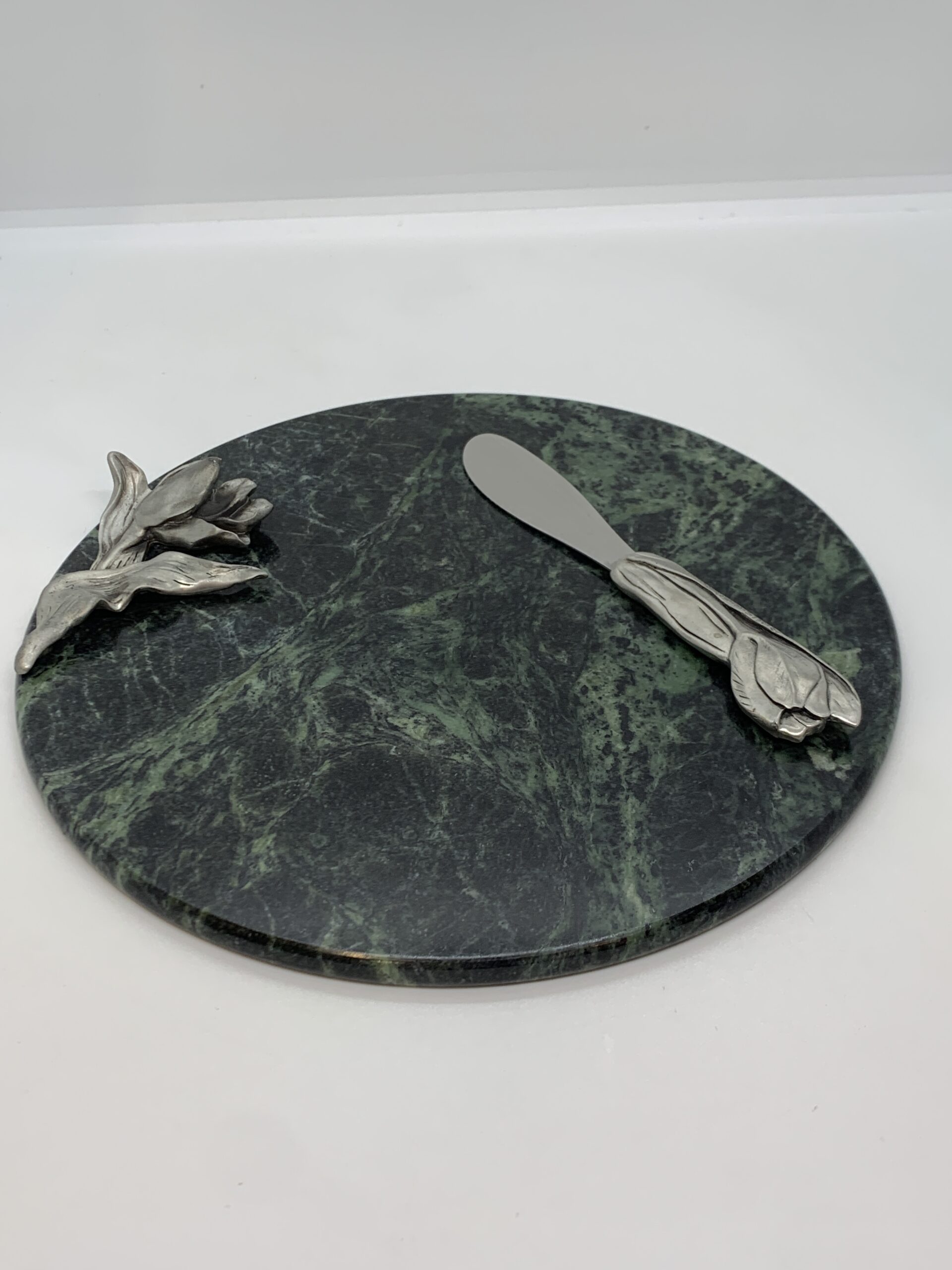 Seagull Pewter Cheese Board and Knife in Box - Vintage Keepsakes