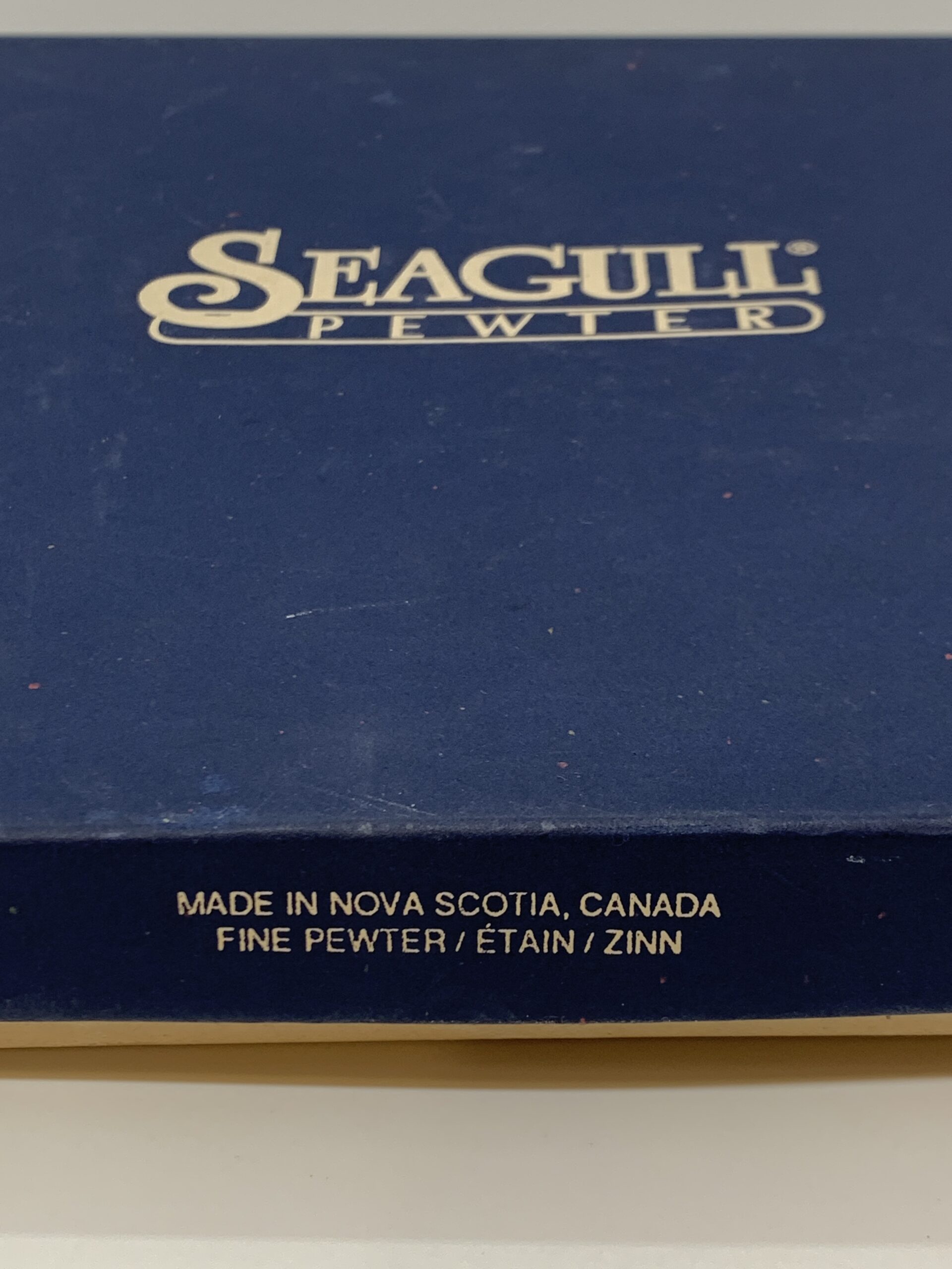 Seagull Pewter Cheese Board and Knife in Box - Vintage Keepsakes