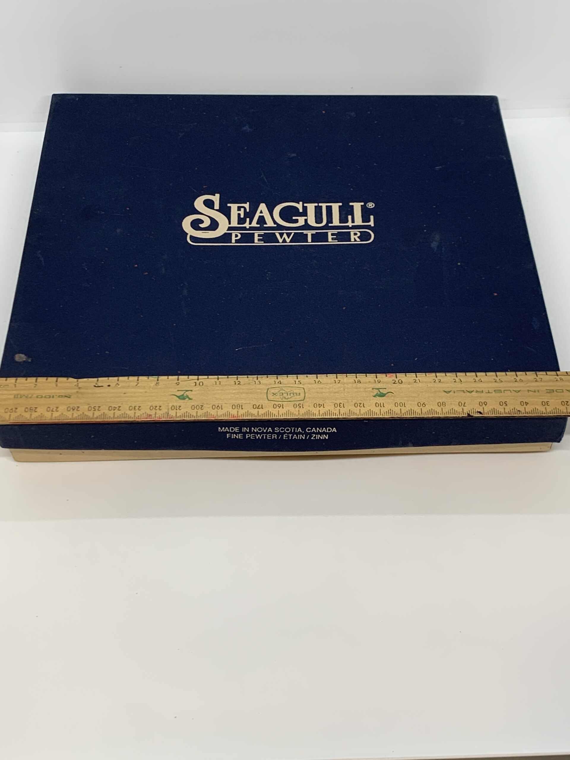 Seagull Pewter Cheese Board and Knife in Box - Vintage Keepsakes