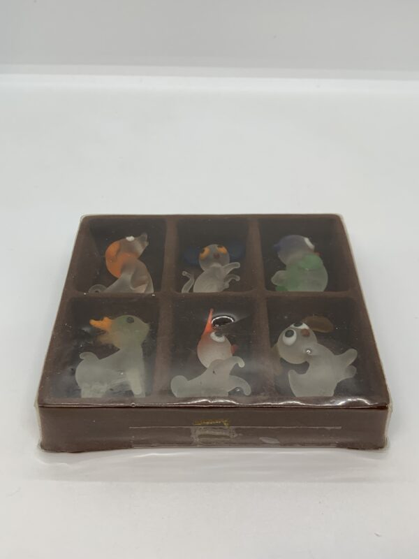 Set of 6 Small Glass Animals in Original Box - Vintage Keepsakes