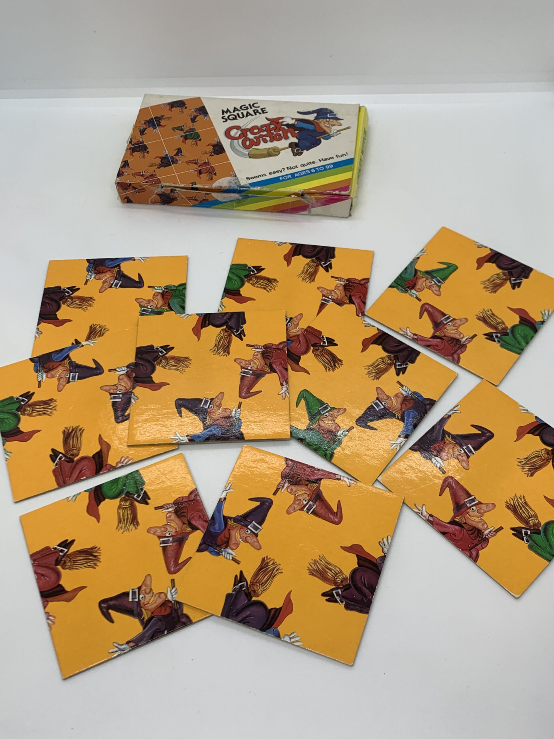 Magic Square Crazy Witch Puzzle Game - Vintage Keepsakes