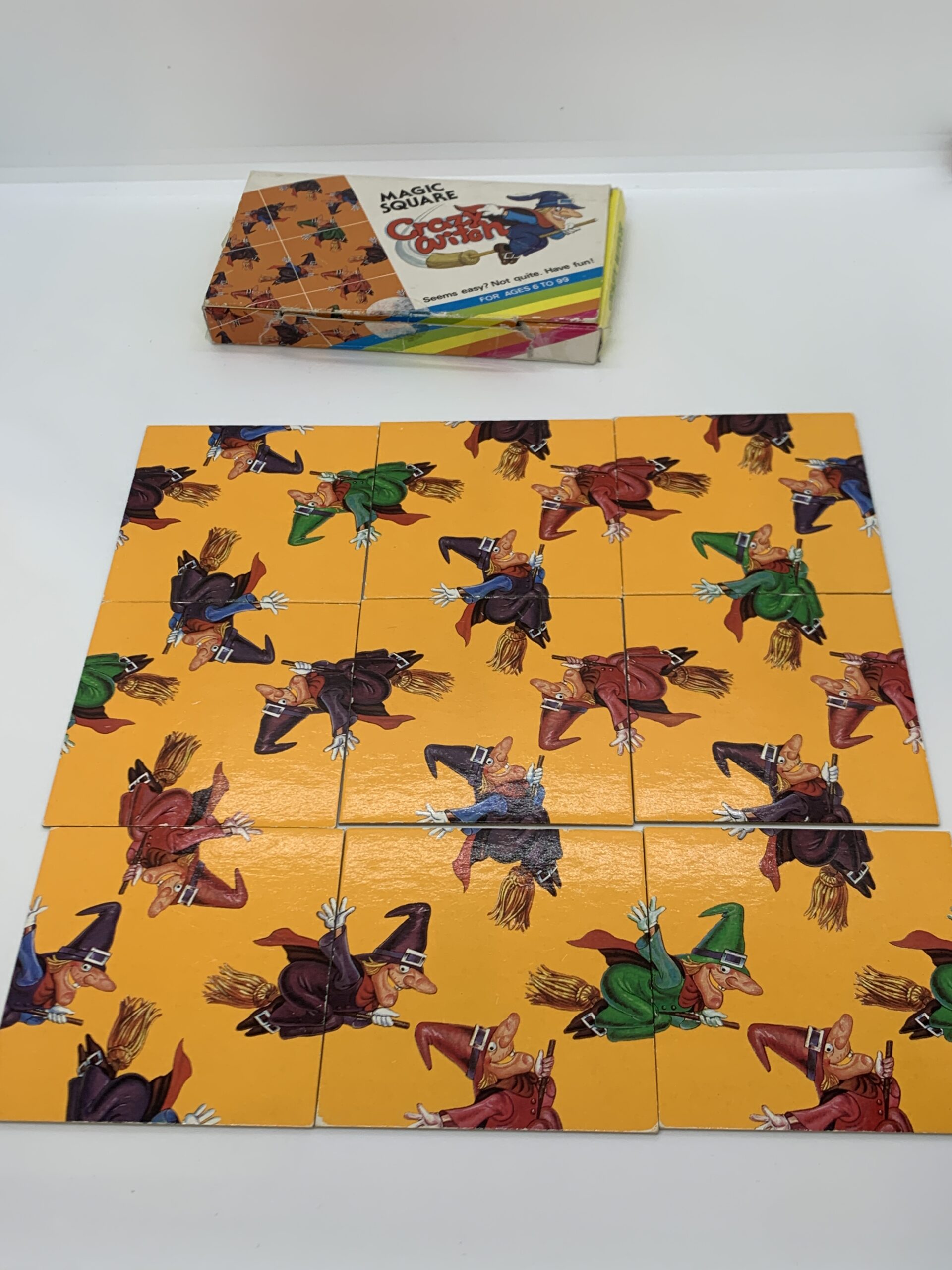 Magic Square Crazy Witch Puzzle Game - Vintage Keepsakes