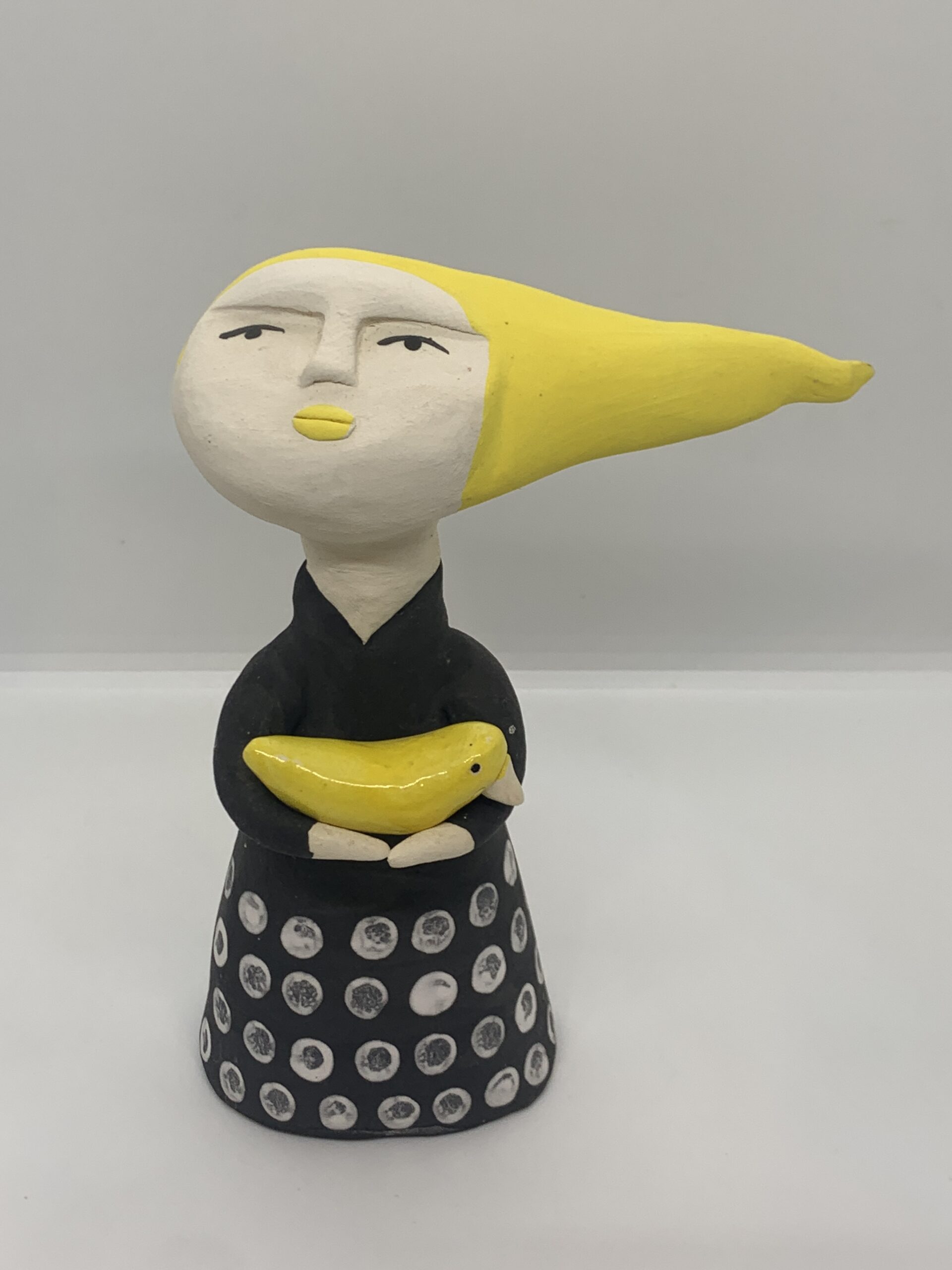 Ann-Maree Gentile Pottery Windswept Lady 20cm - Vintage Keepsakes