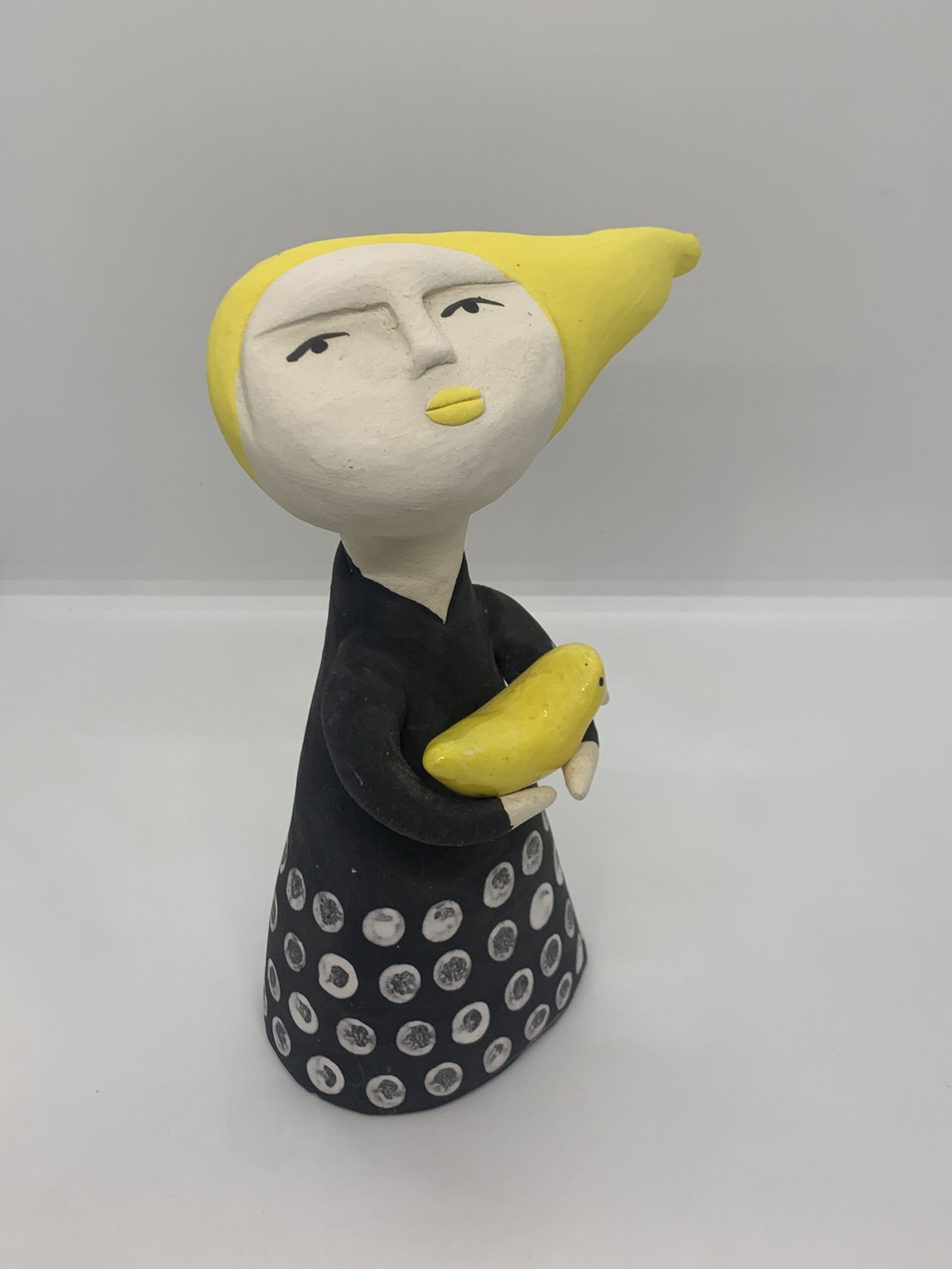 Ann-Maree Gentile Pottery Windswept Lady 20cm - Vintage Keepsakes
