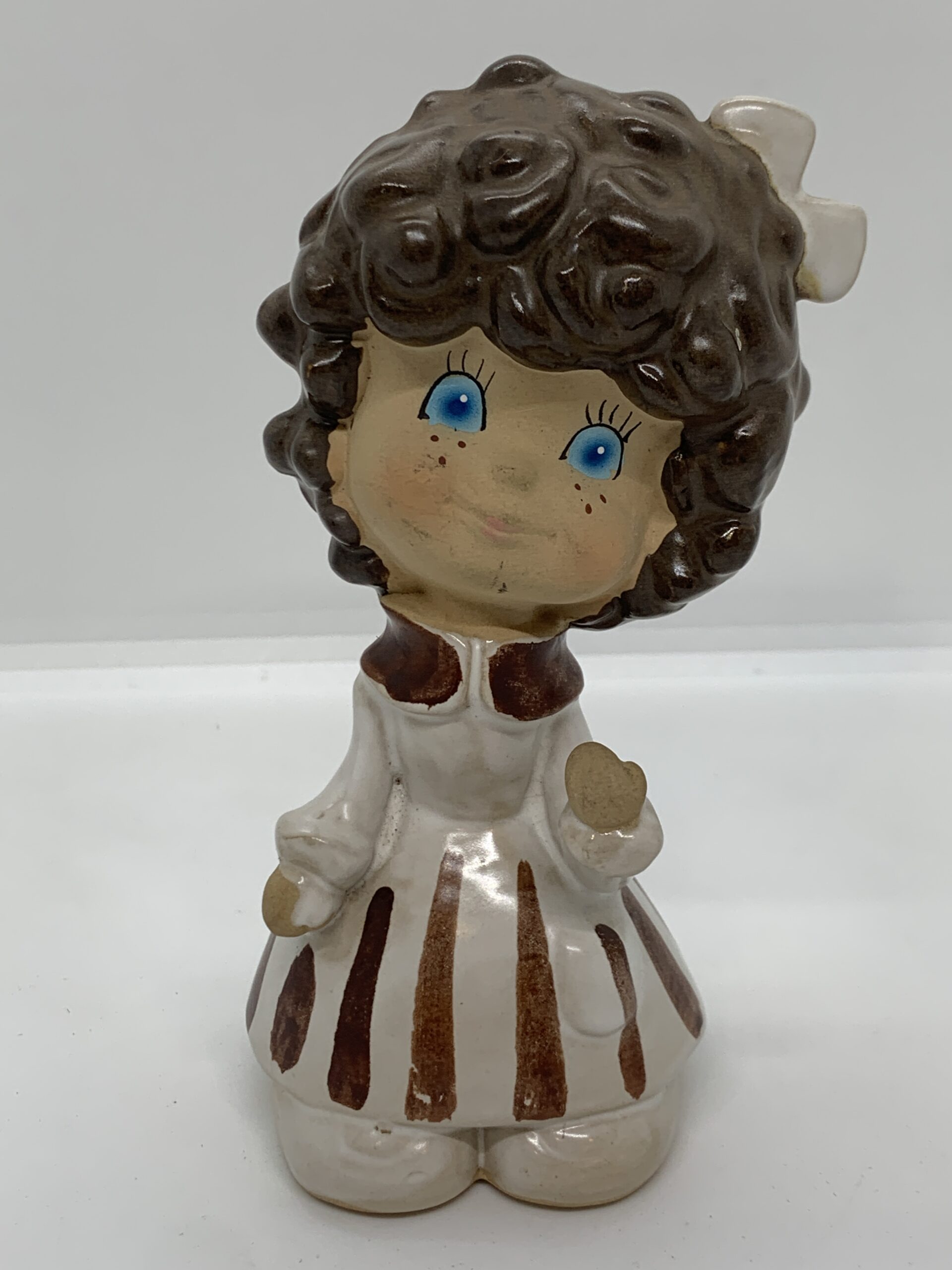 Japanese Gempo Ceramic Groovy Girl in Stripped Pants 15cm - Vintage ...