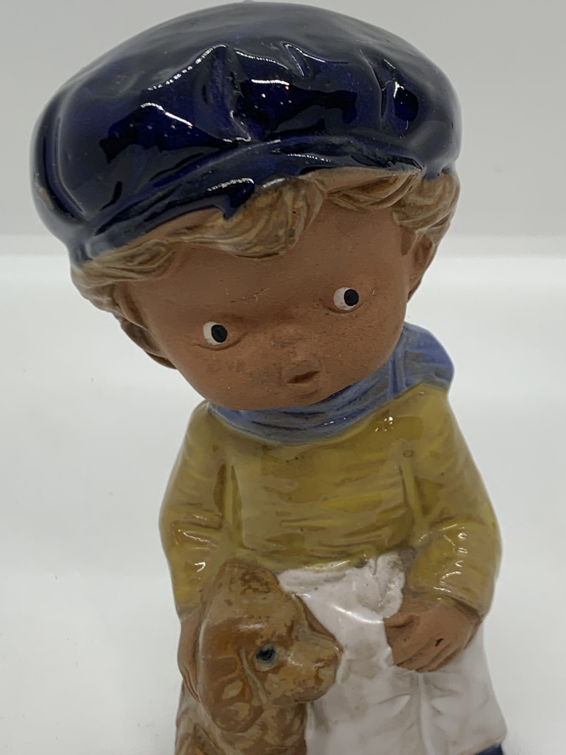 Vintage Japanese Ceramic Boy Standing Selling Newspapers 12cm - Vintage ...