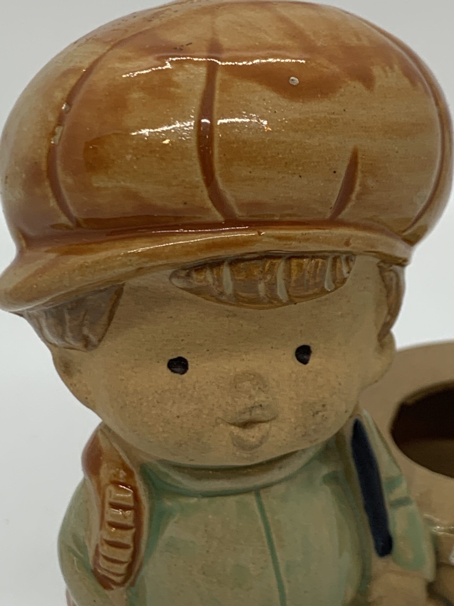 Japanese Ceramic Boy with Barrel Vase 12cm (toothpick holder) - Vintage ...