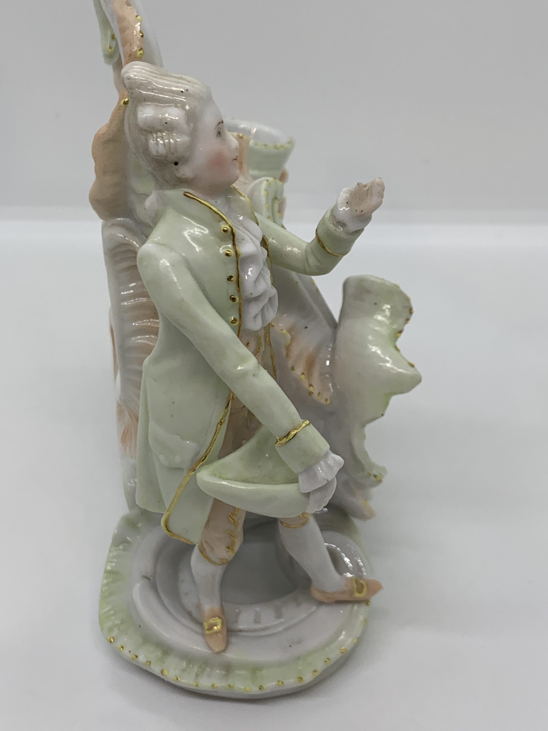 Porcelain Boat Shaped Vase with Handle 17cm - Vintage Keepsakes