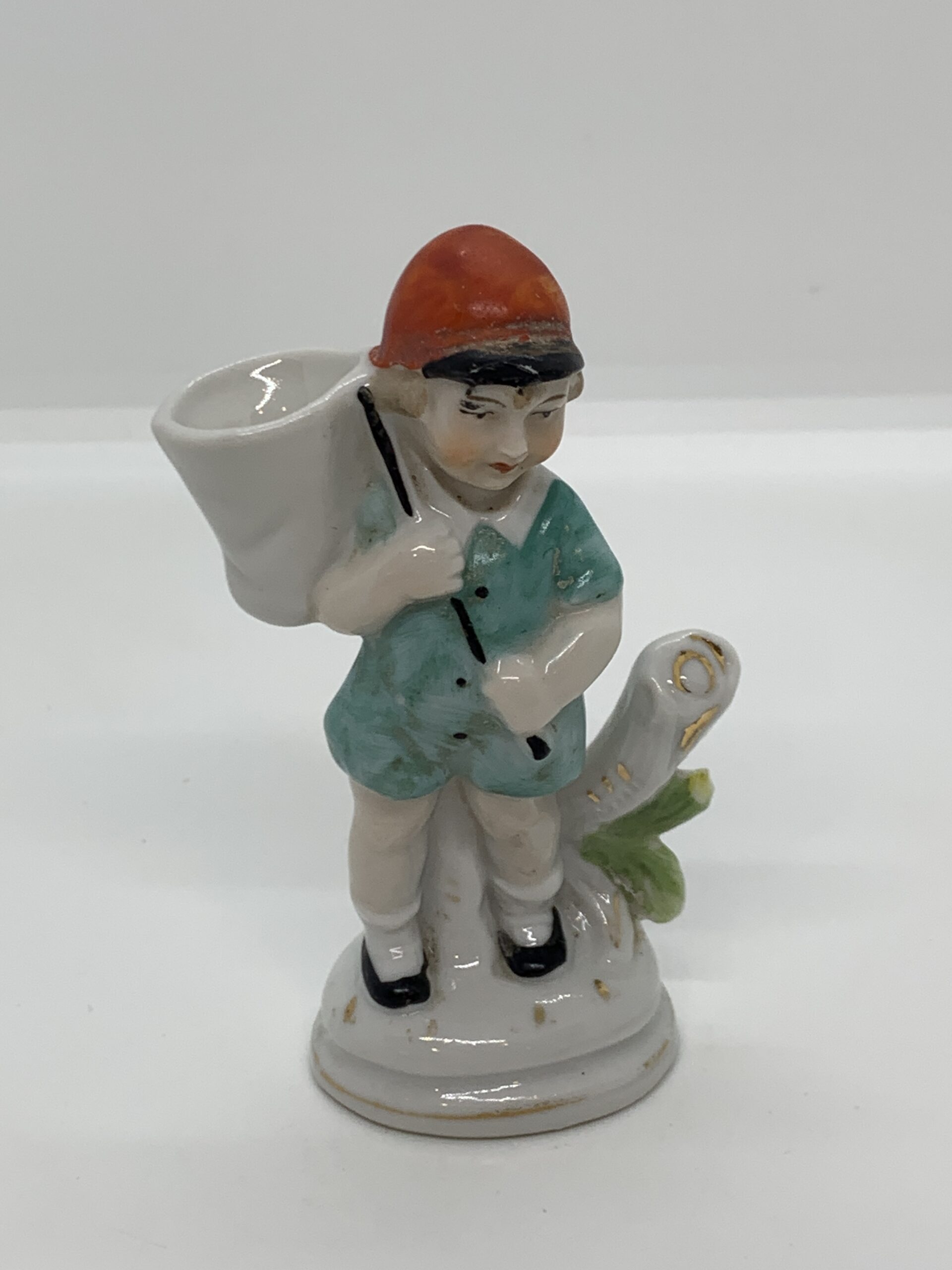 Porcelain Boy with shoulder vase (small) 9.5cm - Vintage Keepsakes