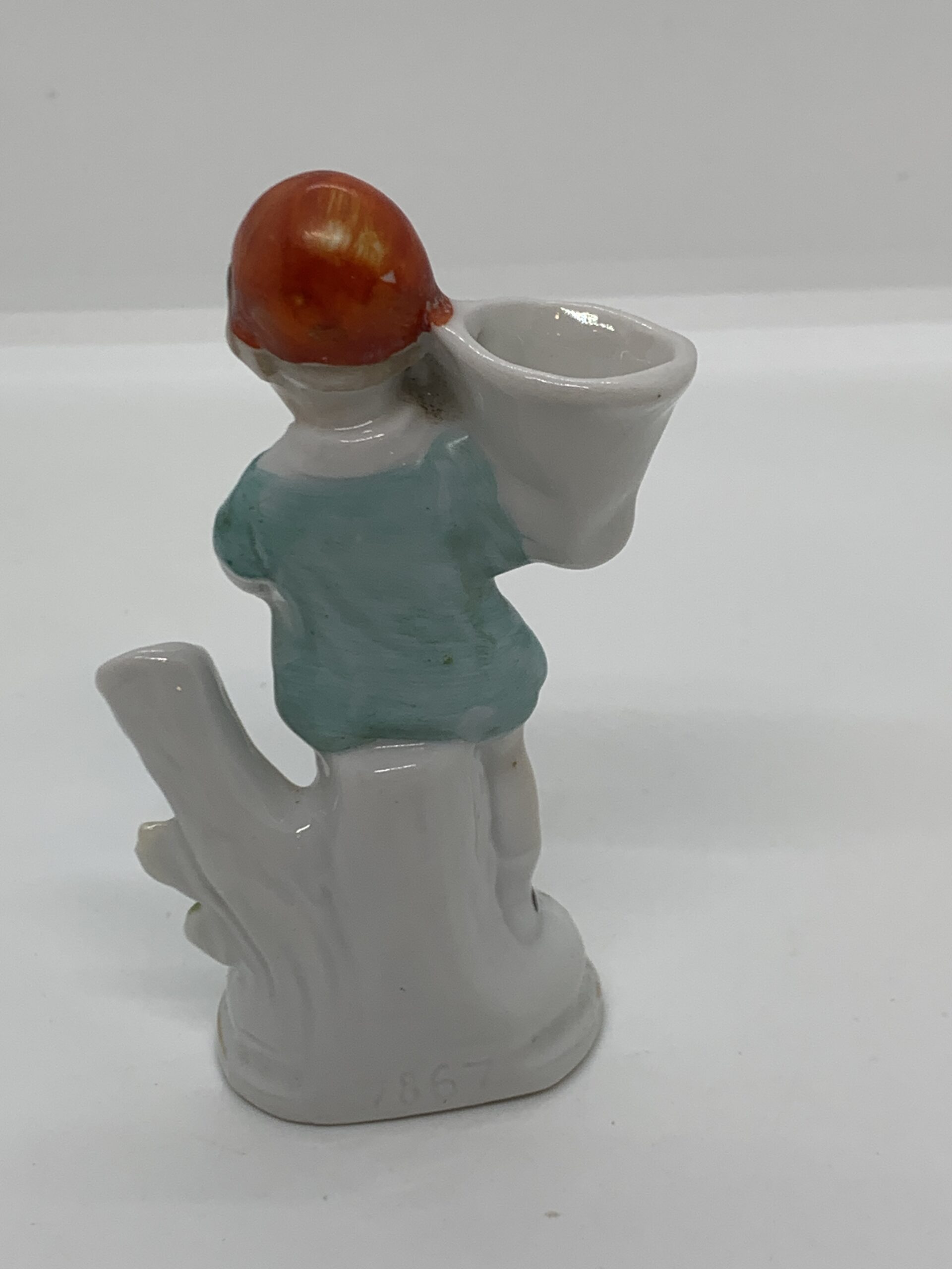 Porcelain Boy with shoulder vase (small) 9.5cm - Vintage Keepsakes
