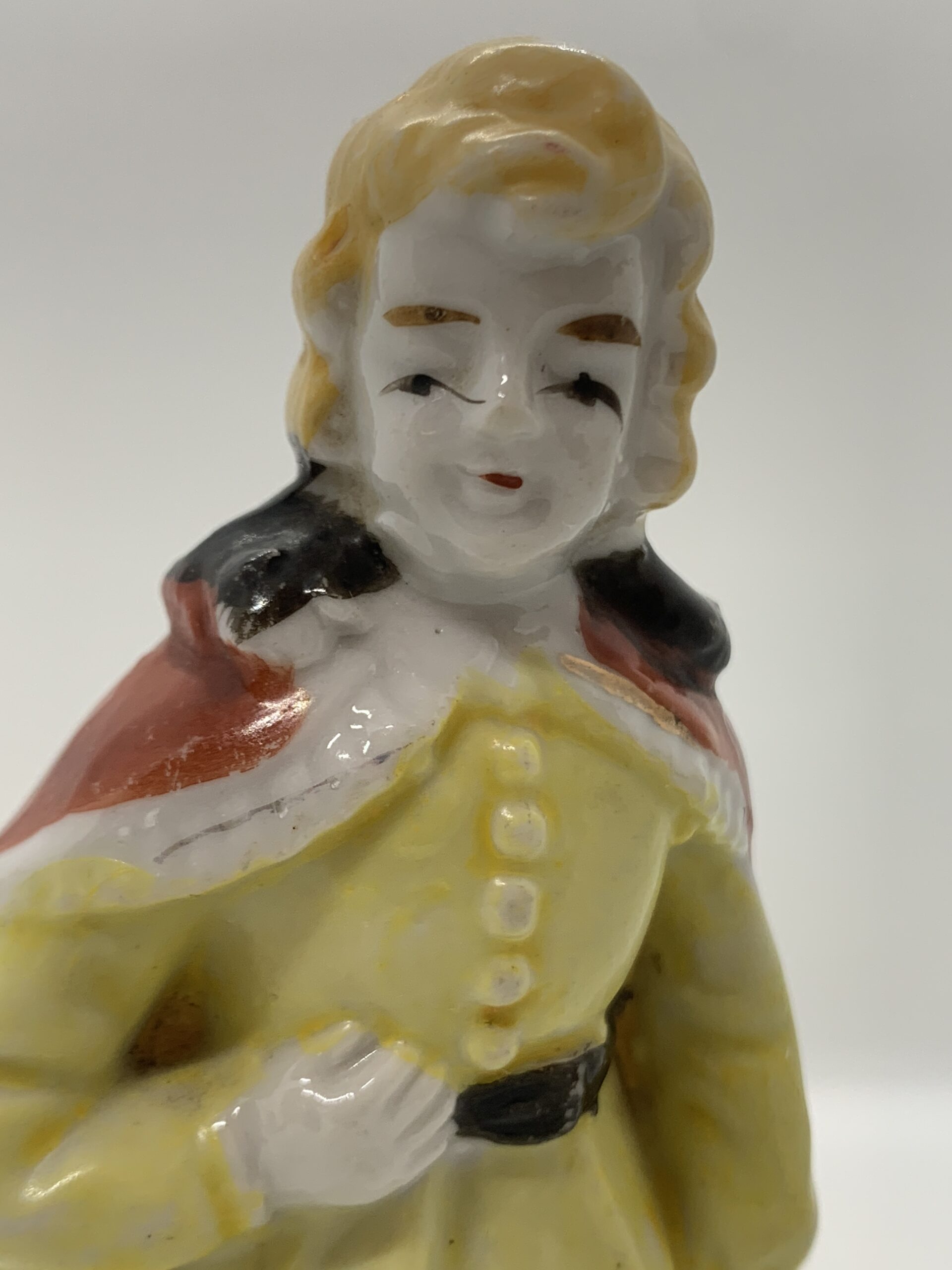 Japanese Porcelain Boy with Cape 14cm - Vintage Keepsakes