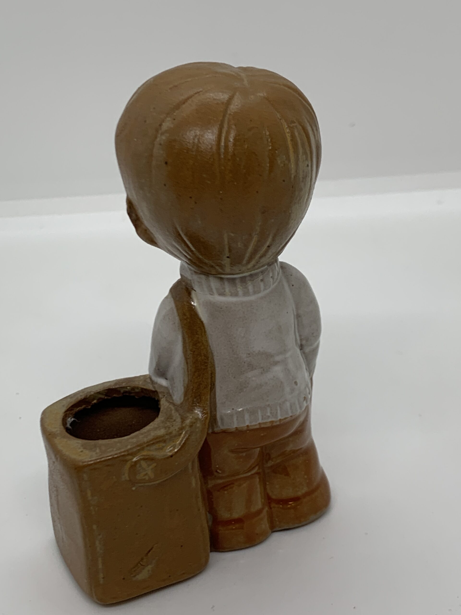 Vintage Japanese Ceramic Boy with Pot 10cm (toothpick holder) - Vintage ...