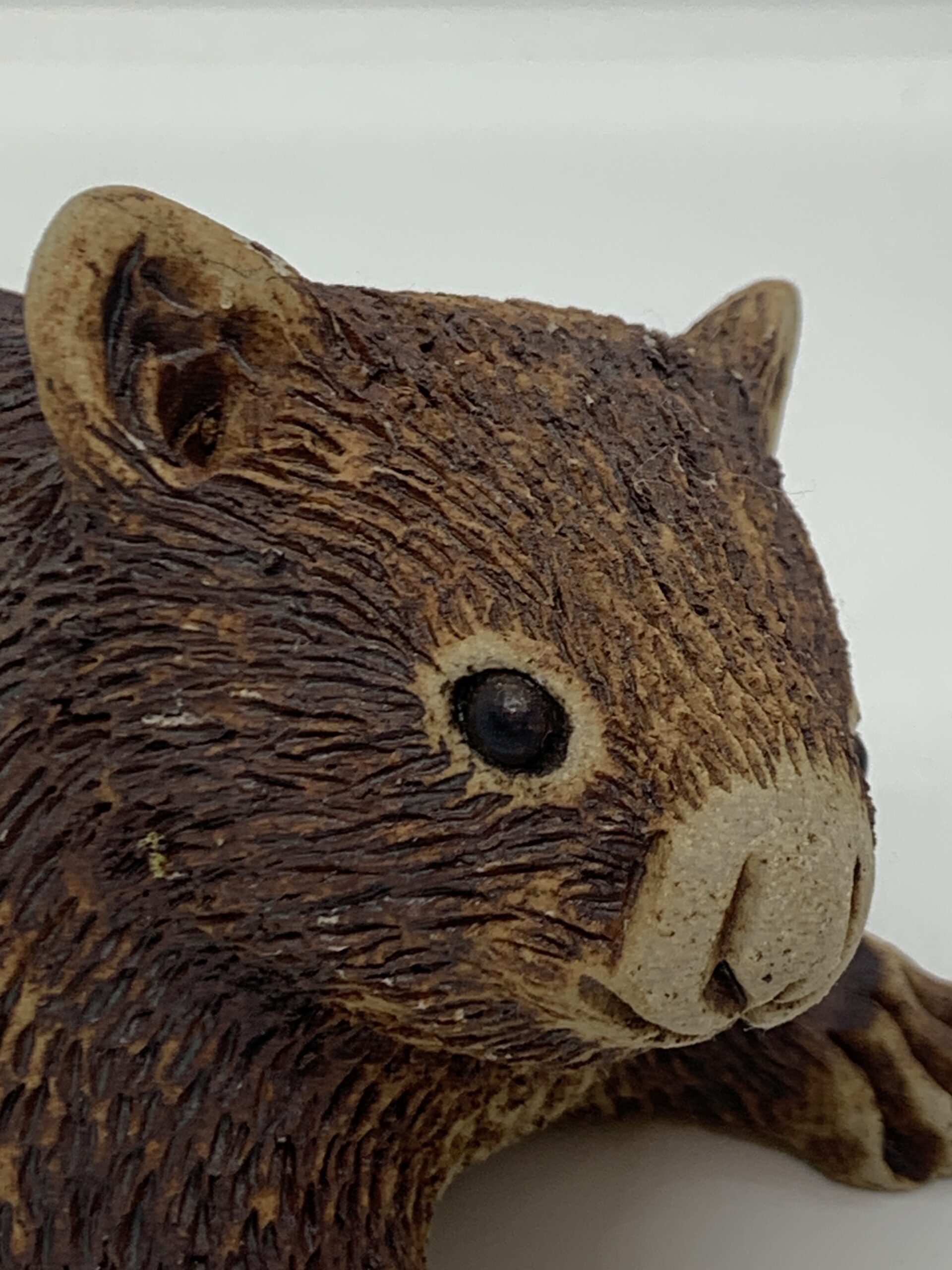 Sue Hicks Pottery Wombat 10cm long - Vintage Keepsakes