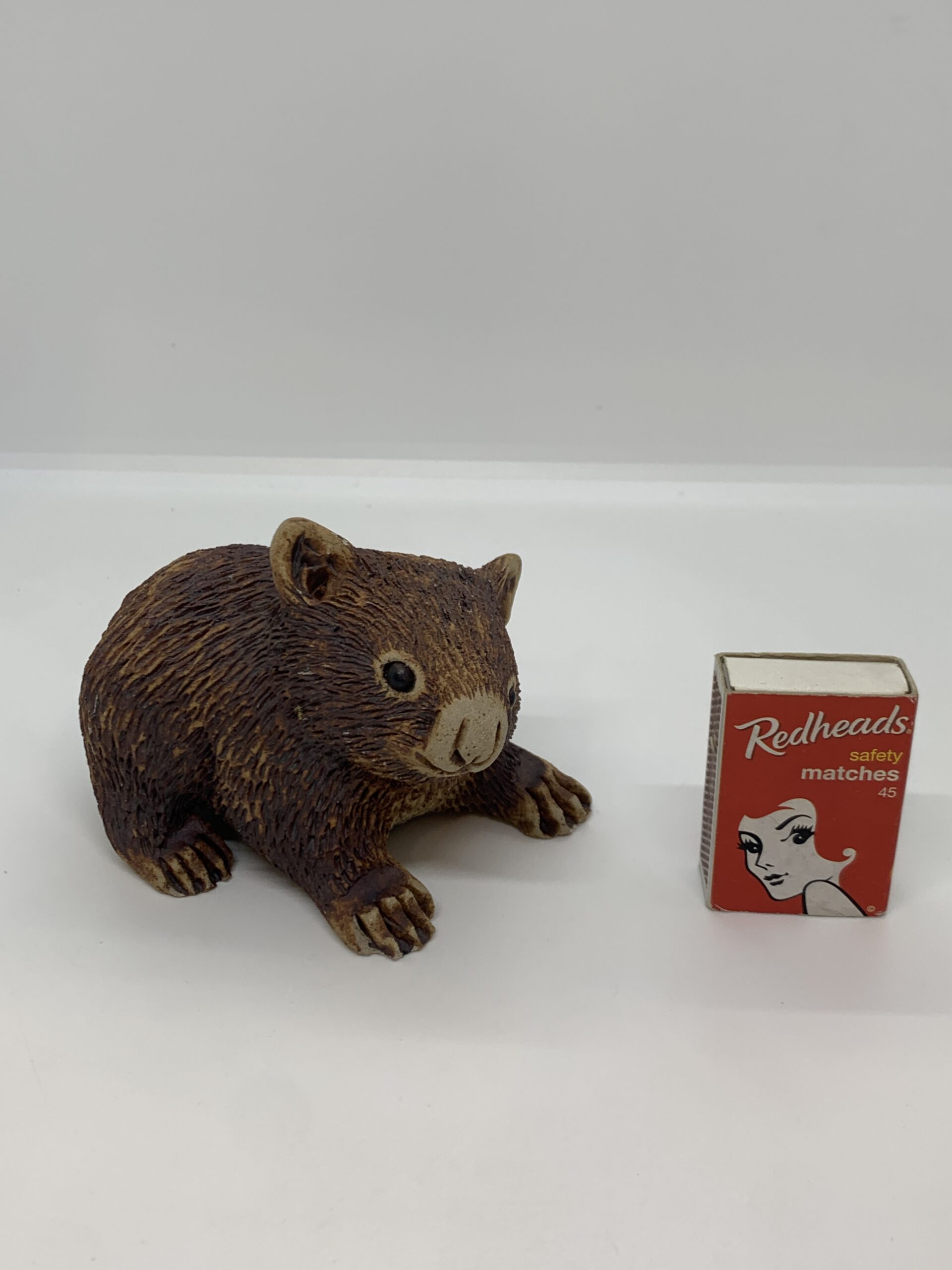 Sue Hicks Pottery Wombat 10cm long - Vintage Keepsakes