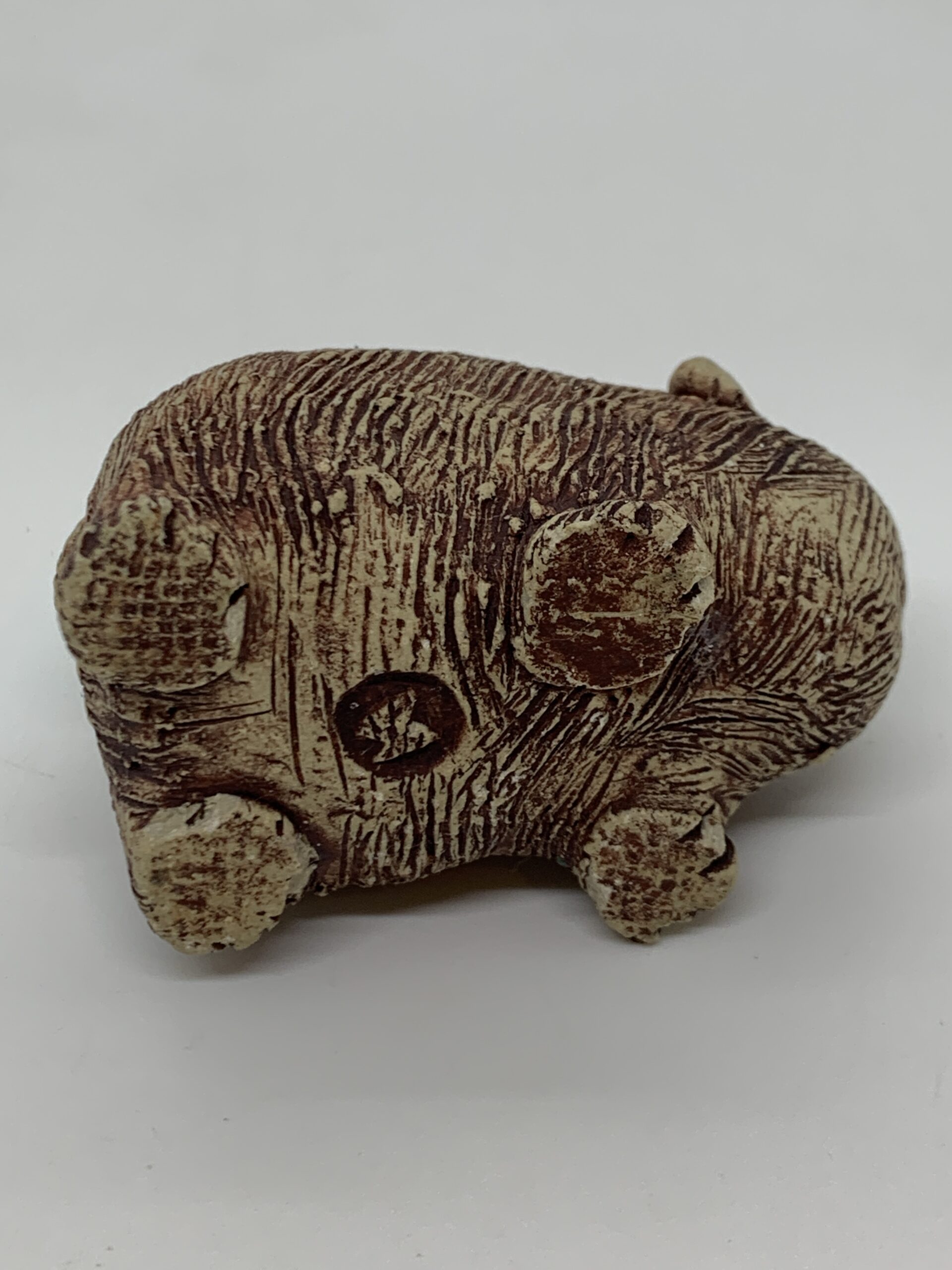 Pottery Wombat marked to base 7cm long - Vintage Keepsakes