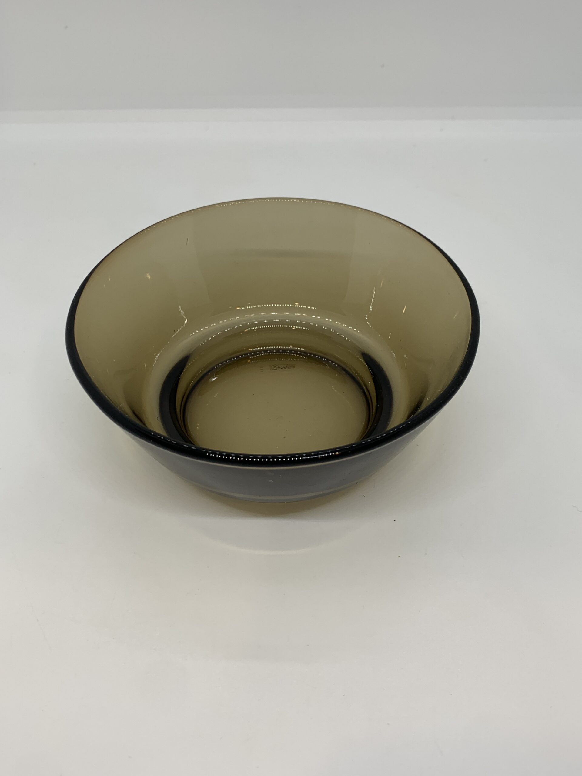 Vereco (France) Smokey Glass Bowl 12cm - Vintage Keepsakes