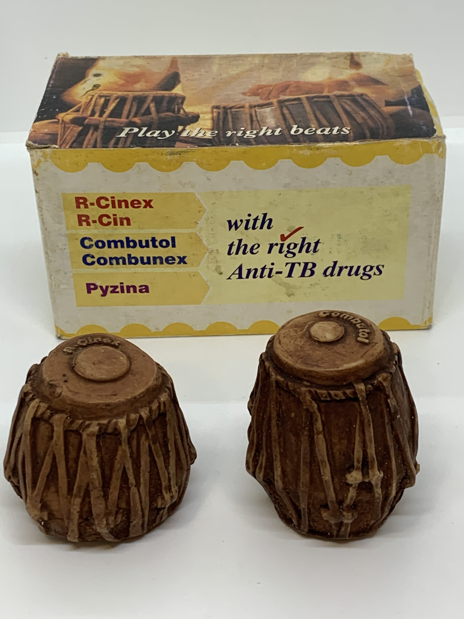 Resin Replica Tabla Drum Set - Vintage Keepsakes