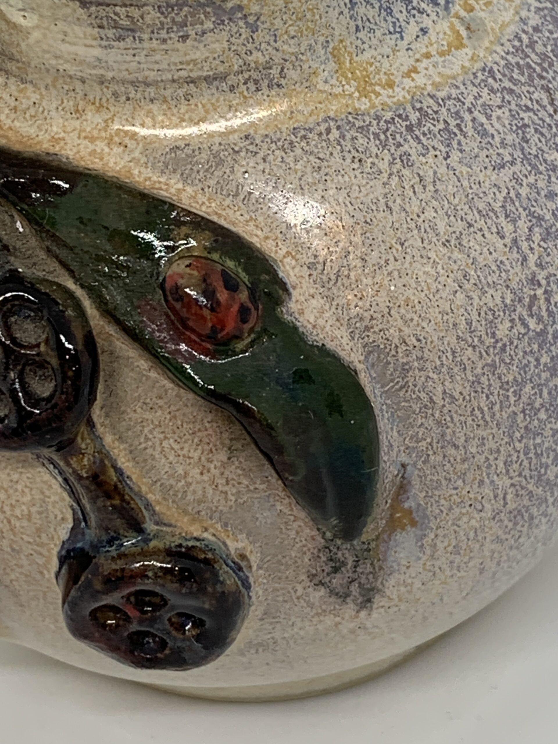 Australian Pottery Vase with applied Gumleaf and Gumnut design 10cm ...