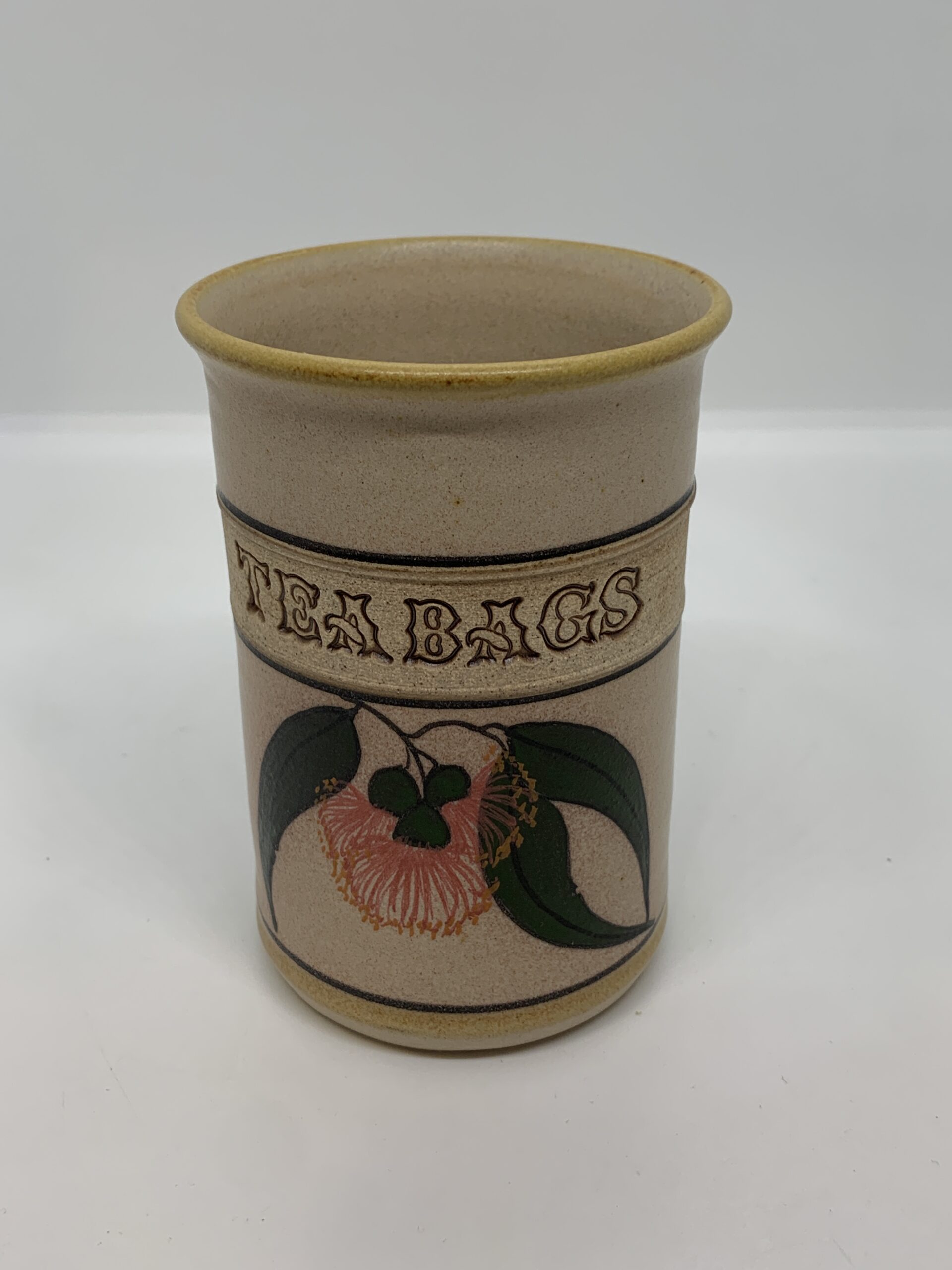 Echuca Wharf Australian Pottery Teabag Cup 10cm - Vintage Keepsakes