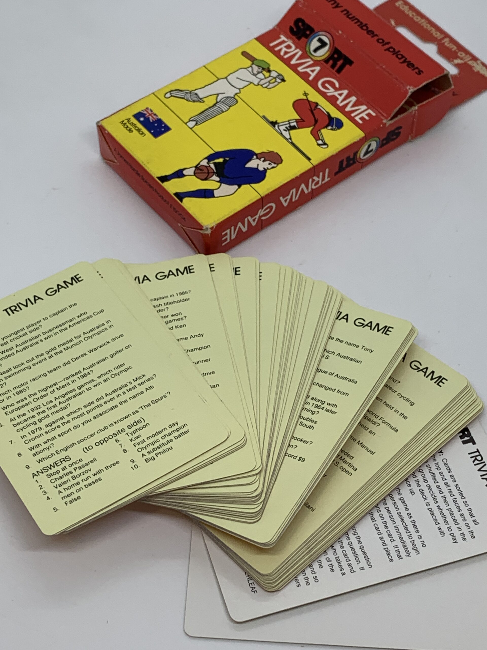7 Sport Trivia Card Game - Vintage Keepsakes