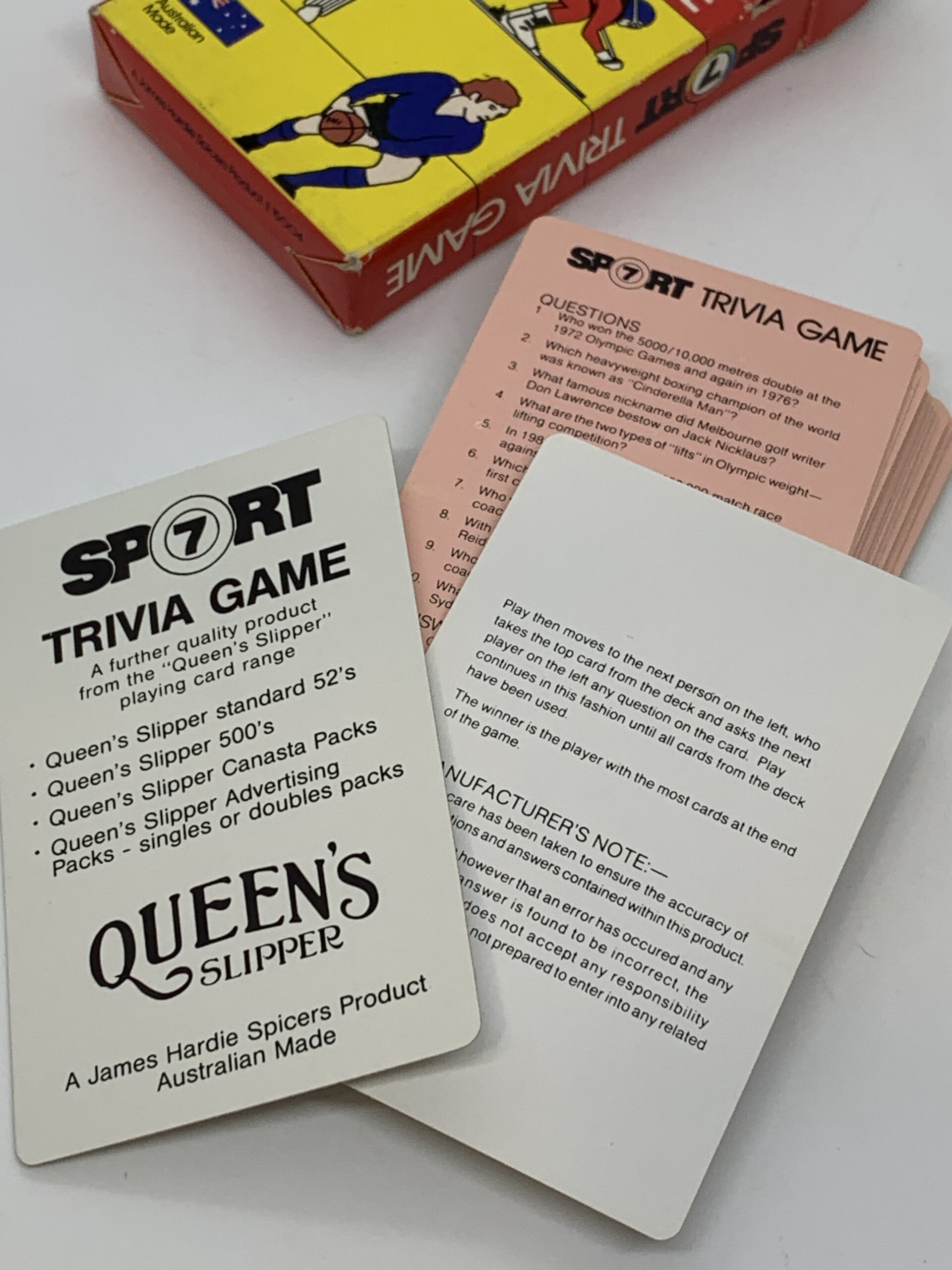 7 Sport Trivia Card Game - Vintage Keepsakes