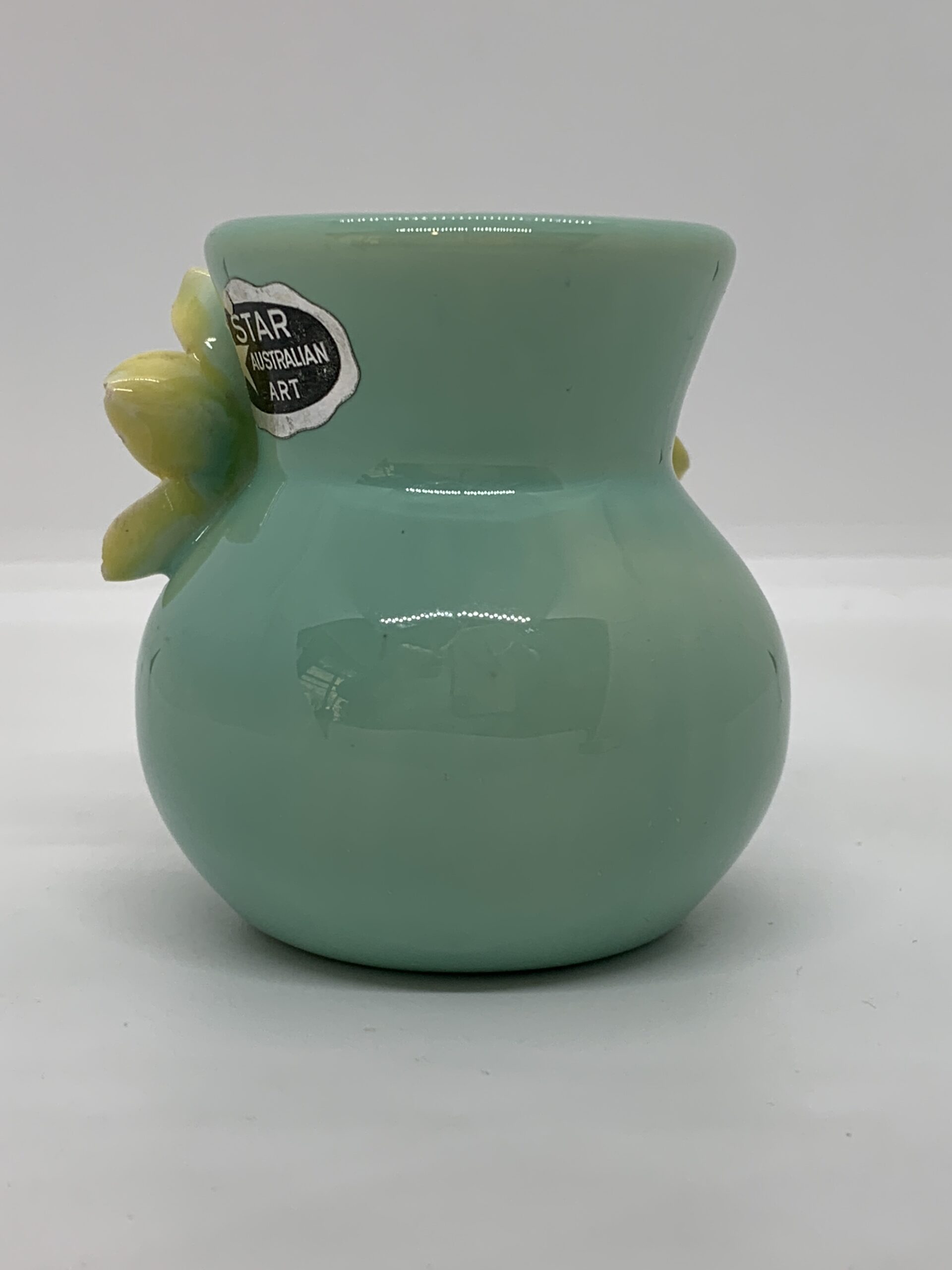 Star Australian Art Pottery Vase with Applied Flowers 7cm - Vintage ...