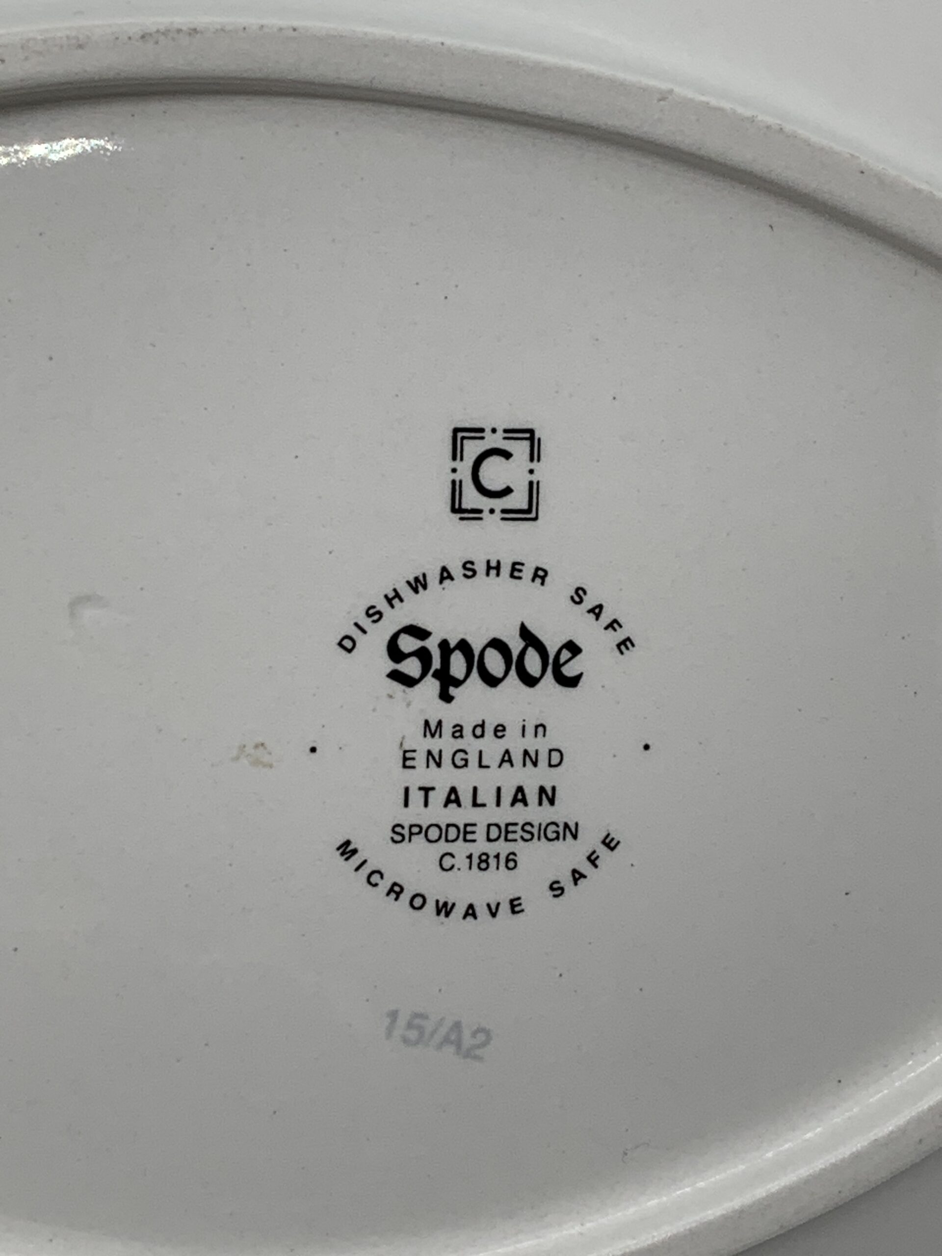 Blue and White Spode Leaf Plate 17cm - Vintage Keepsakes