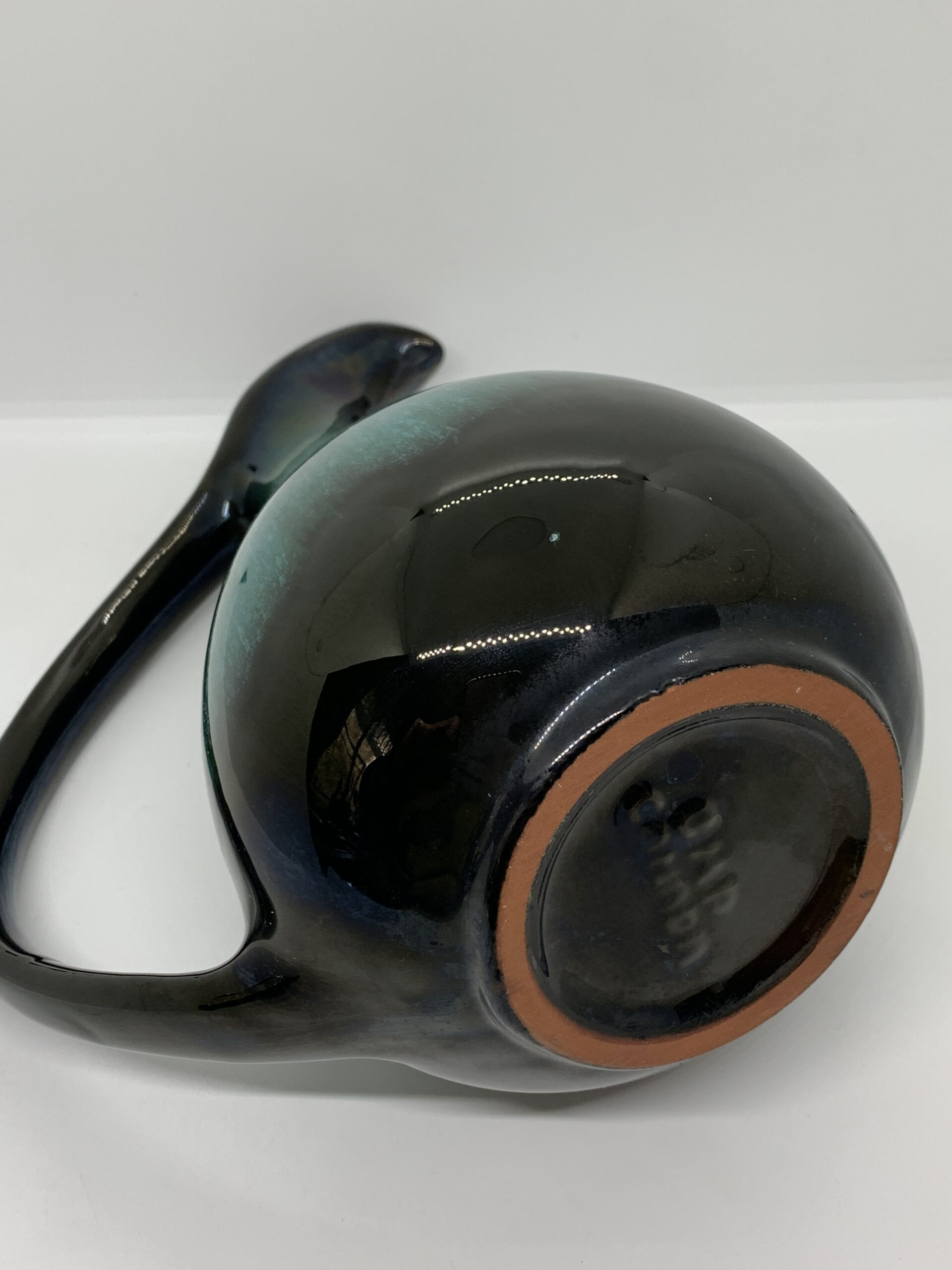 Blue Mountain Blue Green Pottery Jug 27cm - Vintage Keepsakes