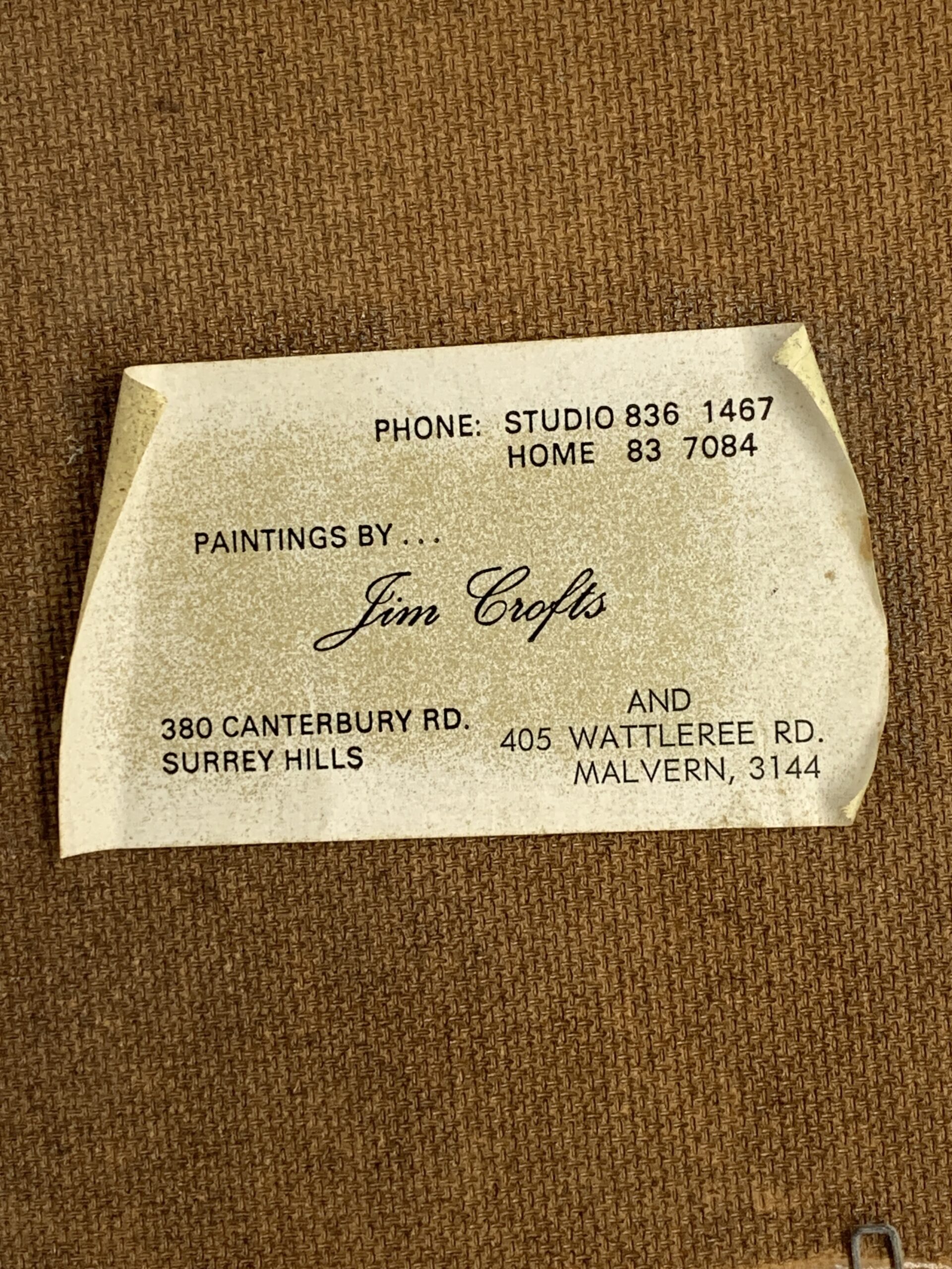 Jim Crofts Oil Painting on Board - Orange Tones - 24x19cm - Vintage ...