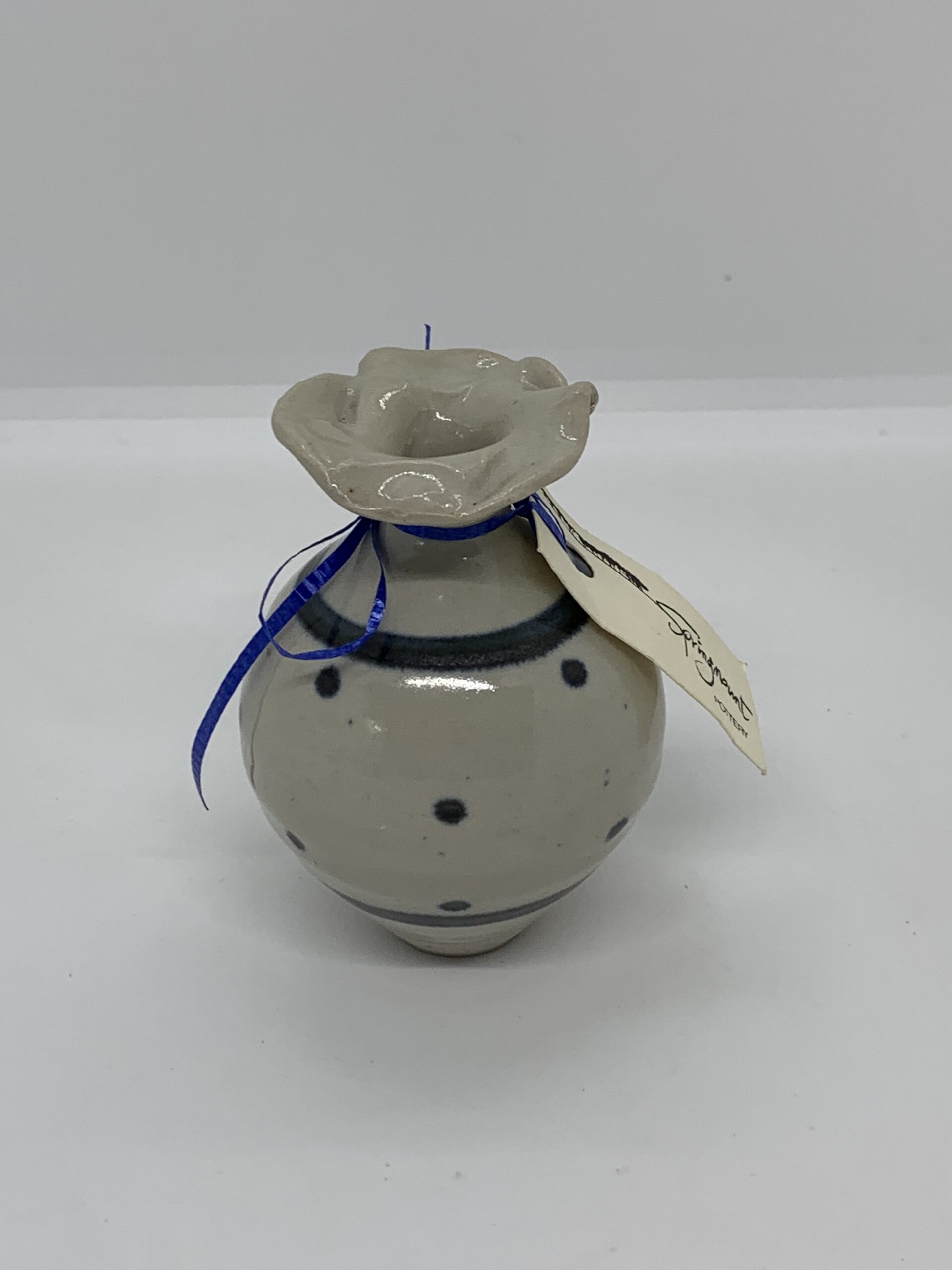 Small Springmount Pottery Vase 7cm - Vintage Keepsakes