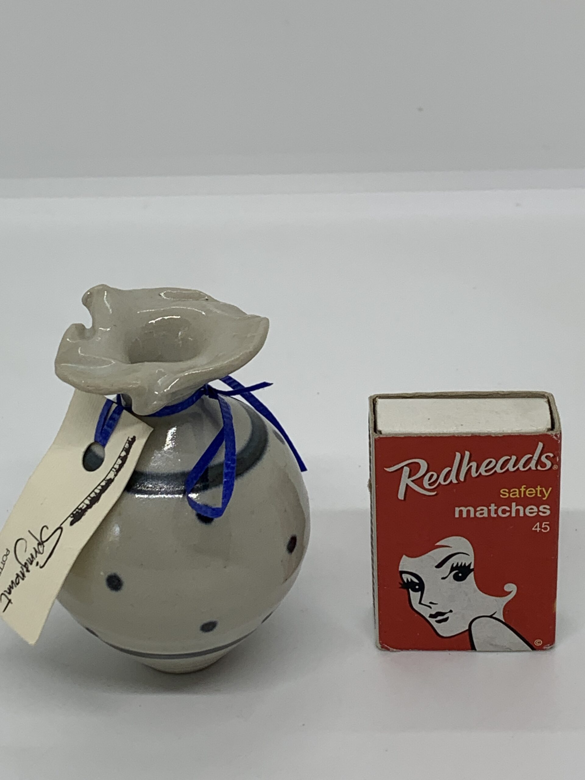 Small Springmount Pottery Vase 7cm - Vintage Keepsakes