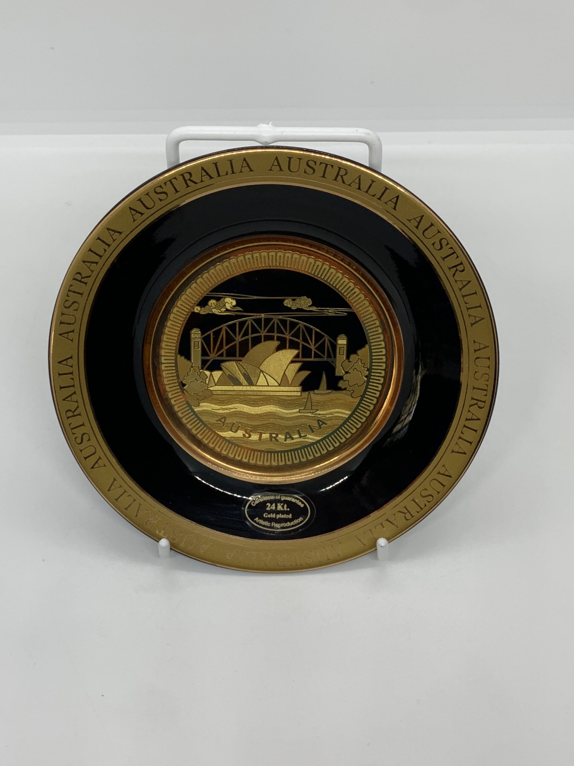 Sydney Opera House and Harbour Bridge 24ct Gold Plate 15cm - Vintage ...