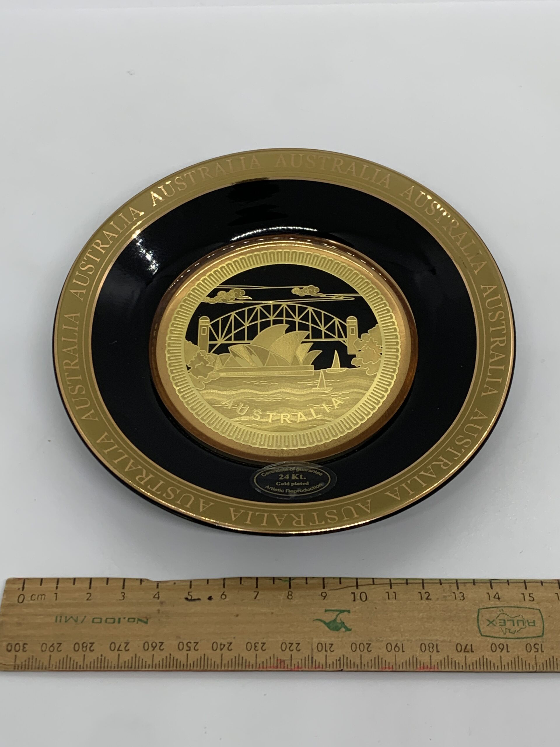 Sydney Opera House and Harbour Bridge 24ct Gold Plate 15cm - Vintage ...