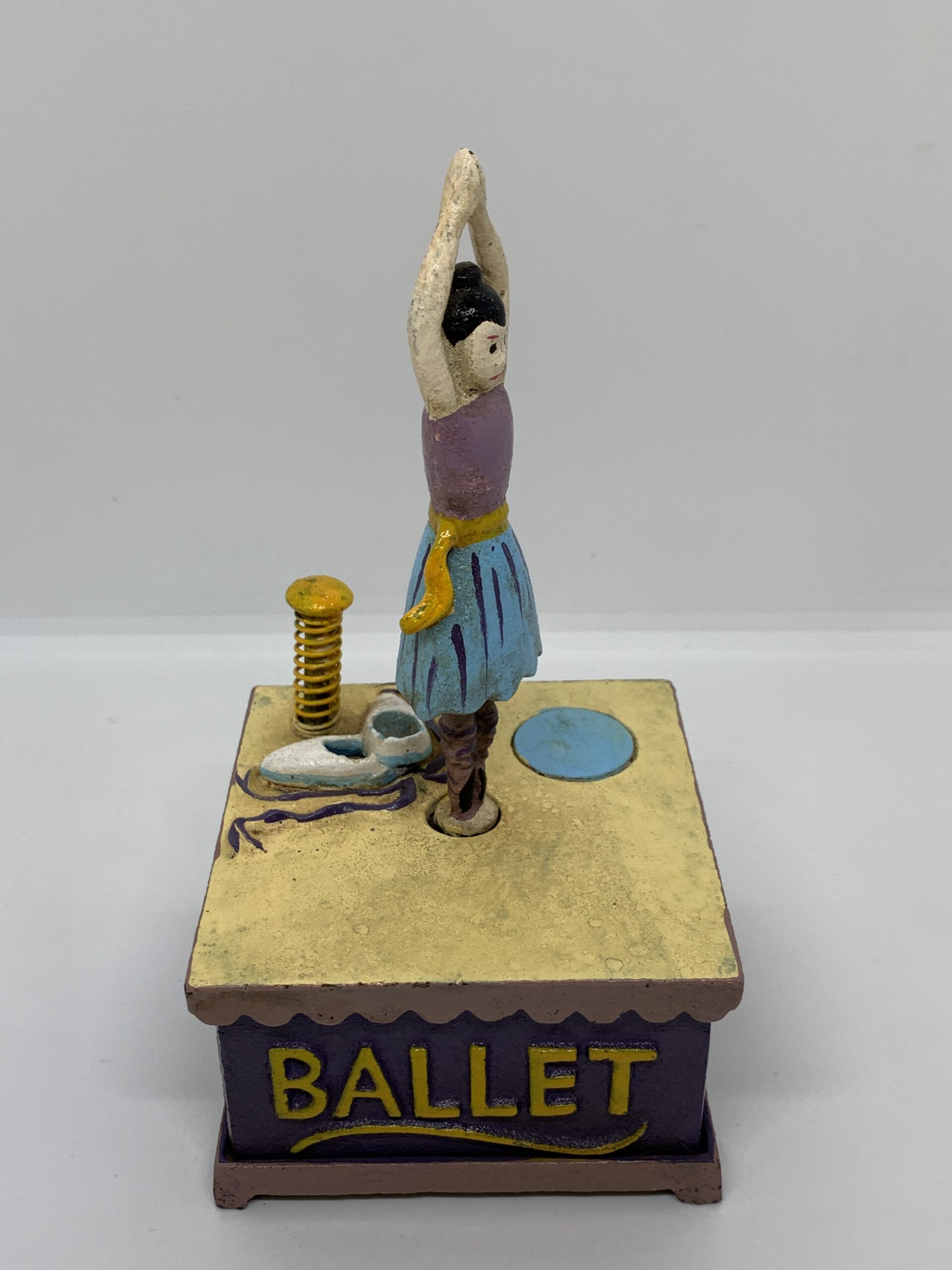 Cast Iron Ballet Dancing Figure Money Box 18cm - Vintage Keepsakes