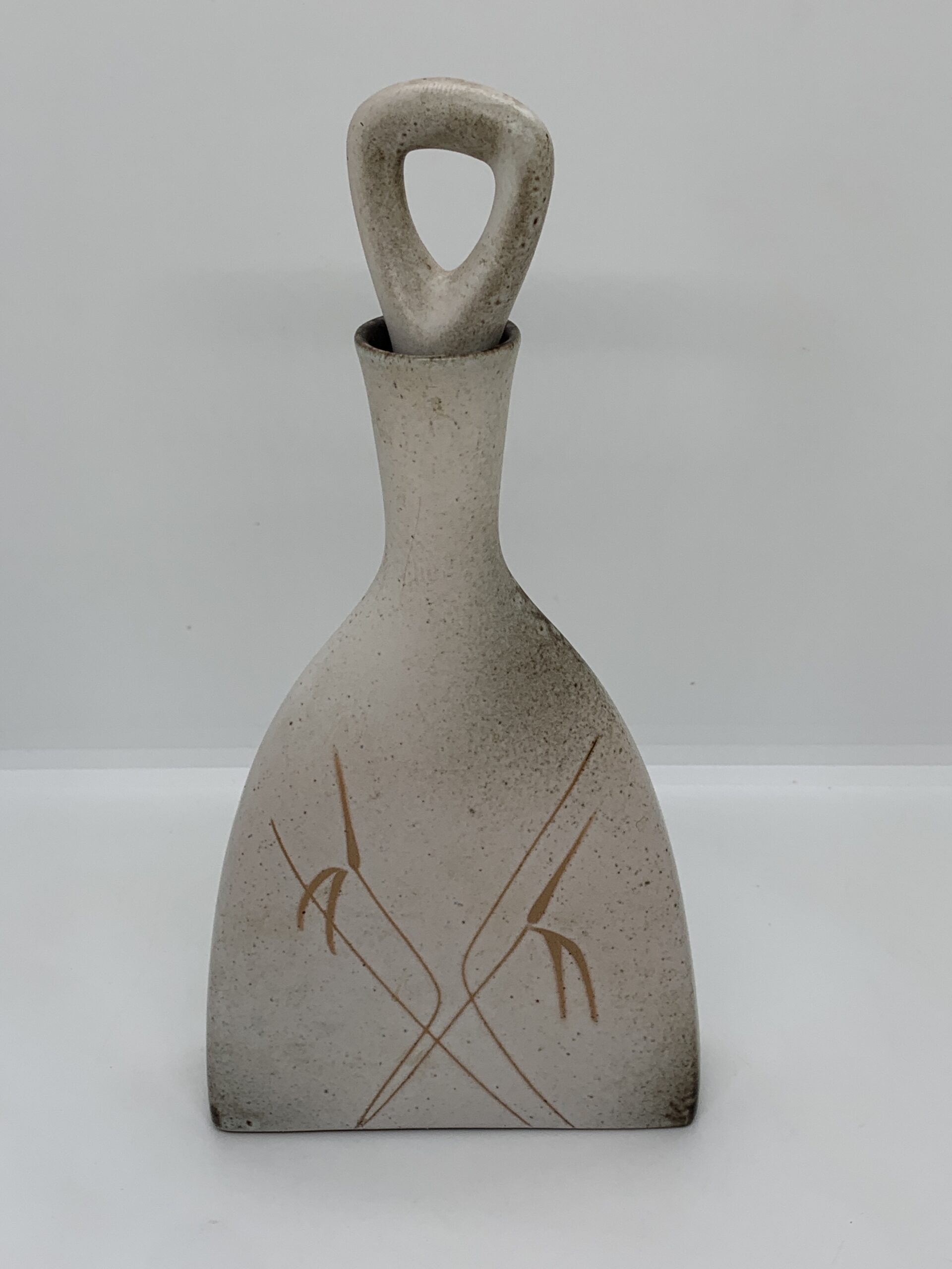 Ellis Pottery Wheat Pattern Vinegar Bottle with Stopper 47a - Vintage ...