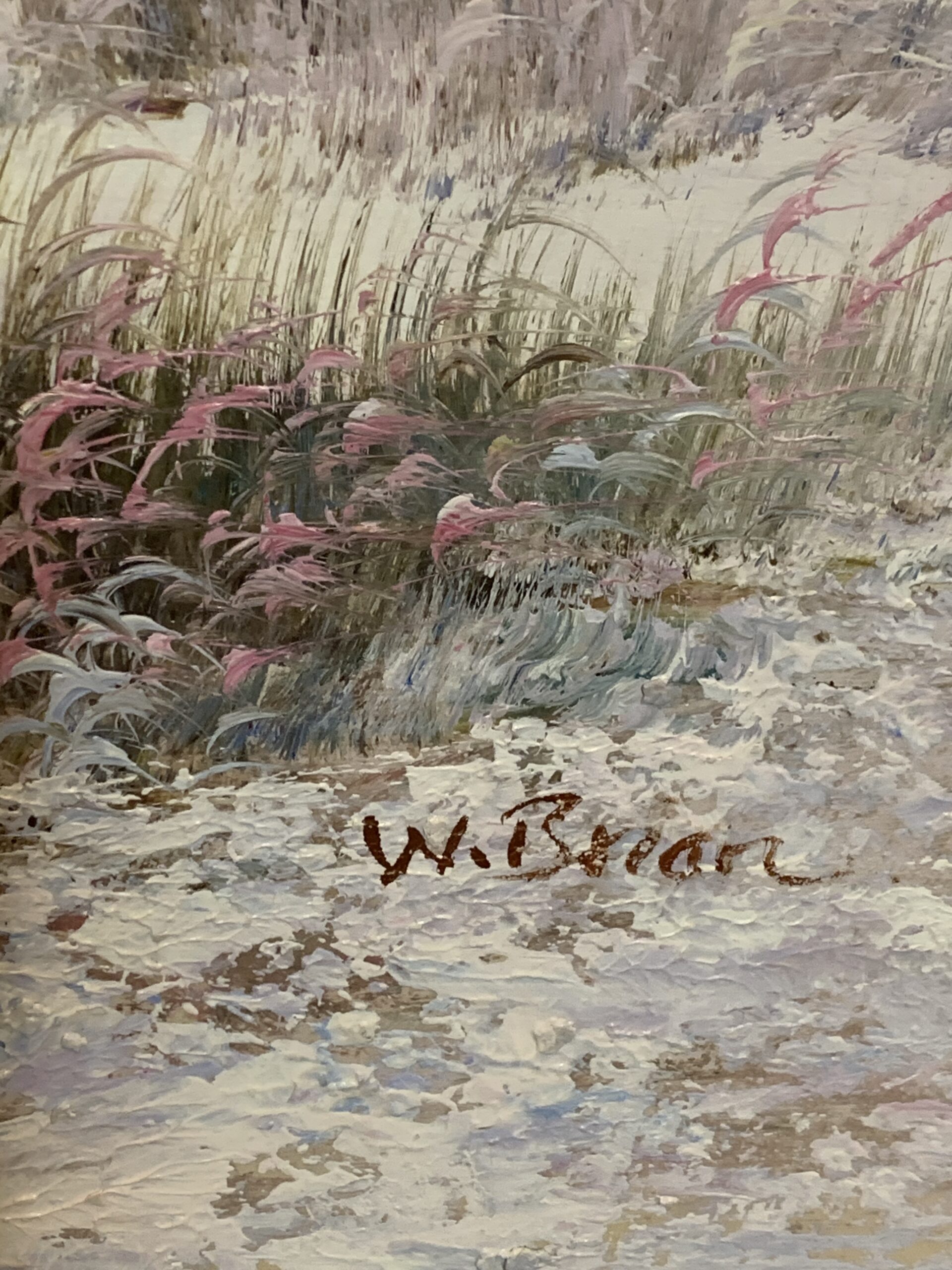 W Brian Seascape Oil Painting on Board 63x97cm - Vintage Keepsakes