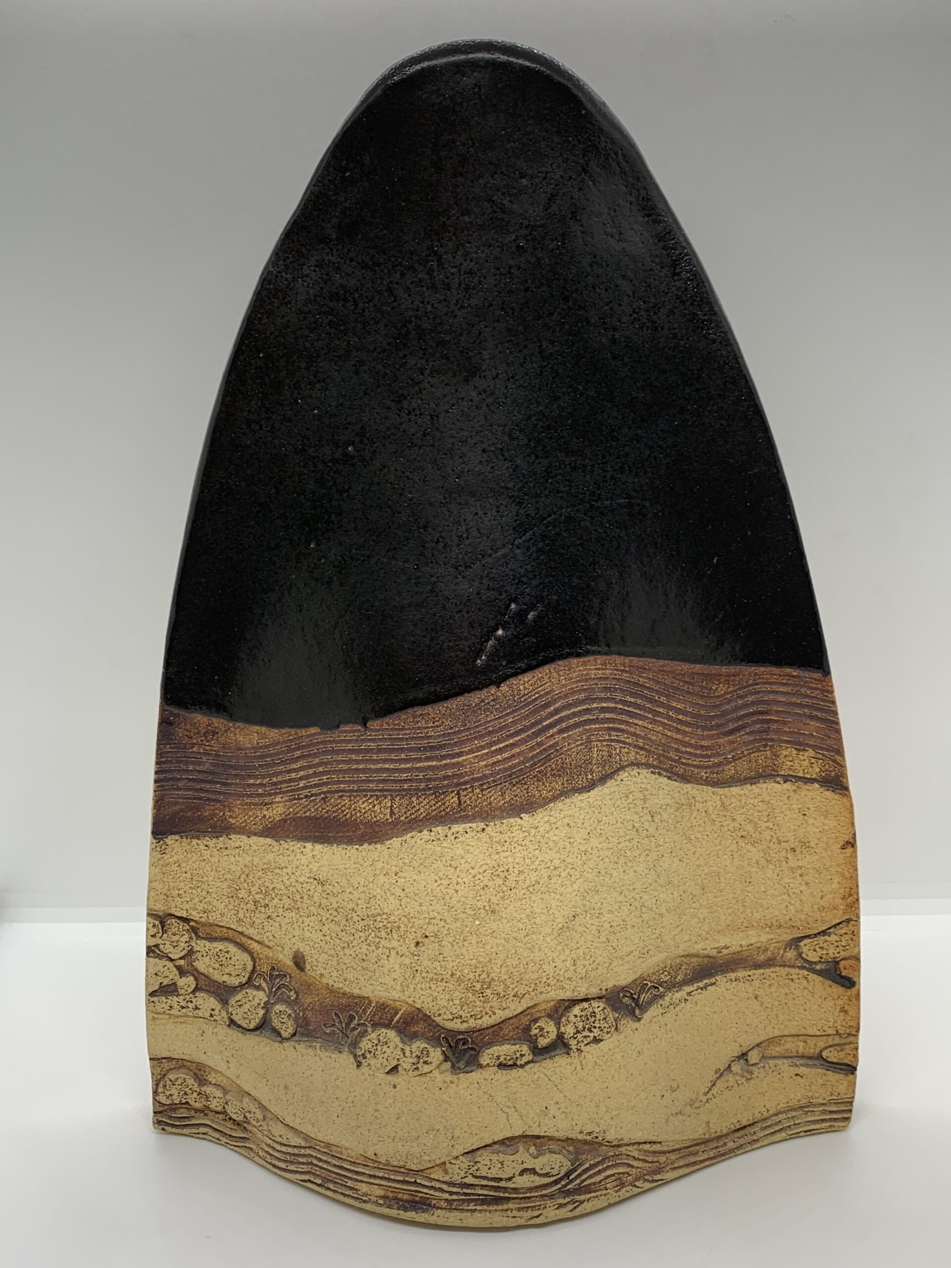 Haber signed Alka Ceramics Malta Pottery Vase 30cm - Vintage Keepsakes