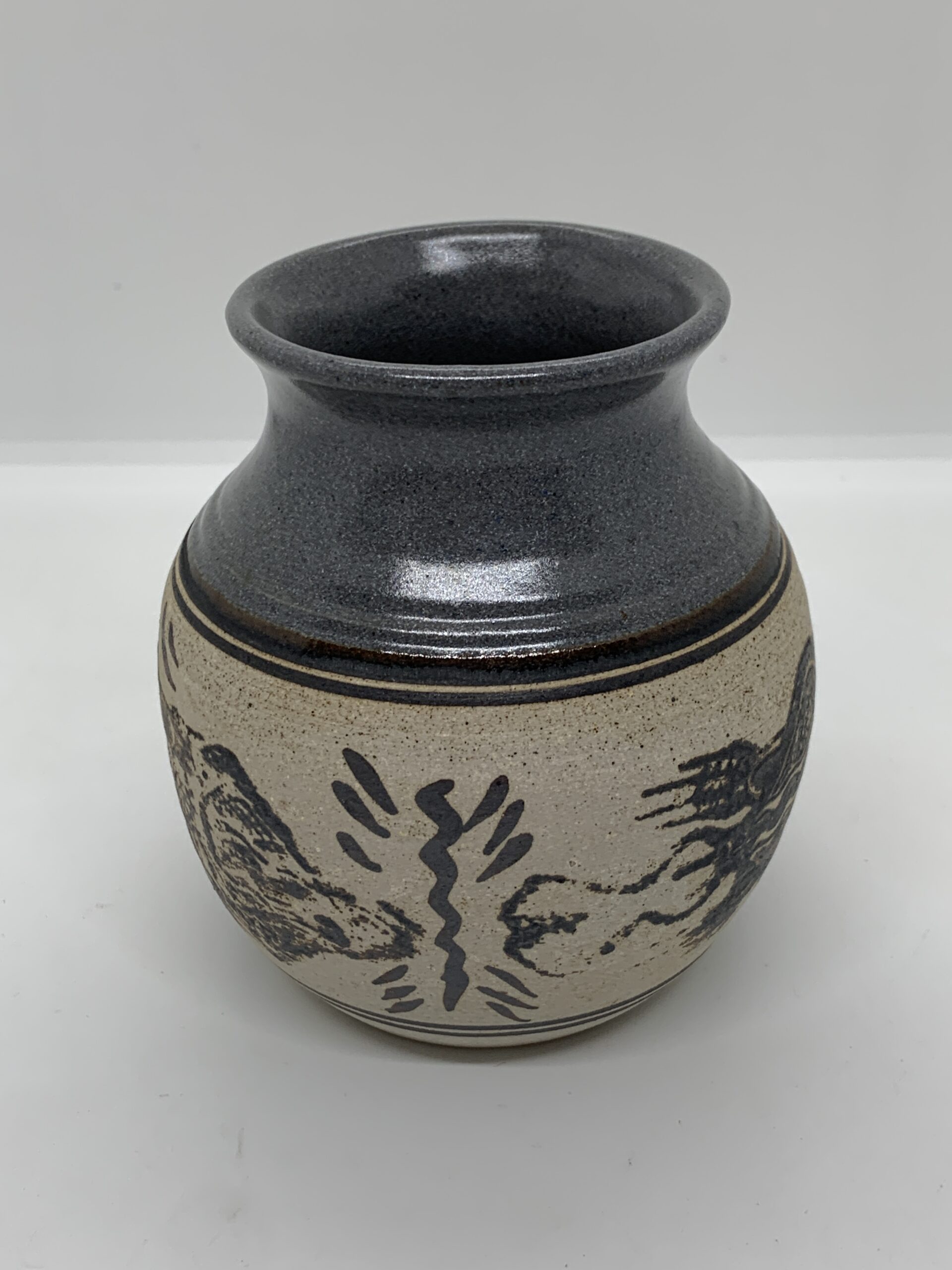 Vintage Barambah Australian Pottery Vase 10cm - Aboriginal Theme ...