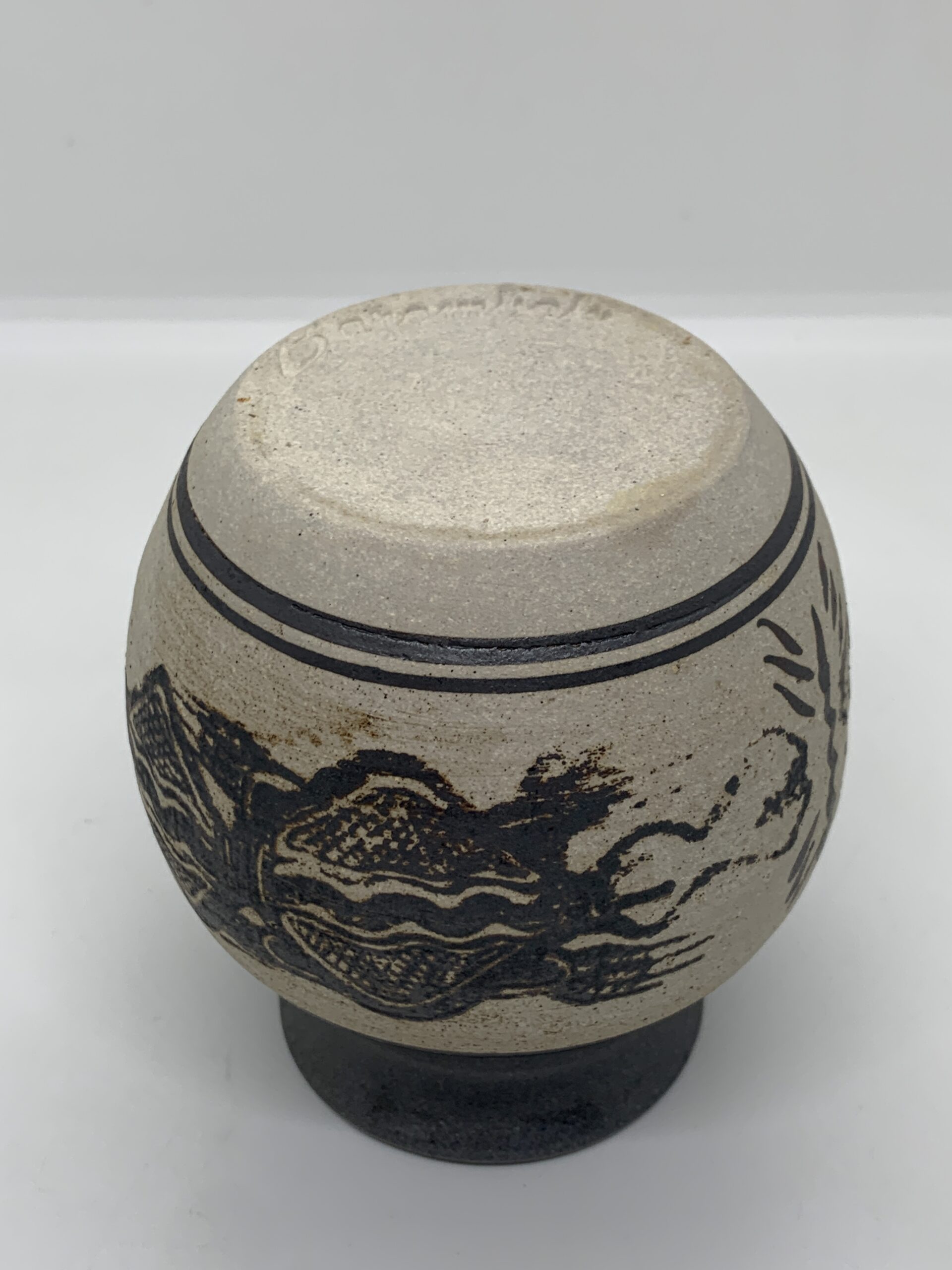 Vintage Barambah Australian Pottery Vase 10cm - Aboriginal Theme ...