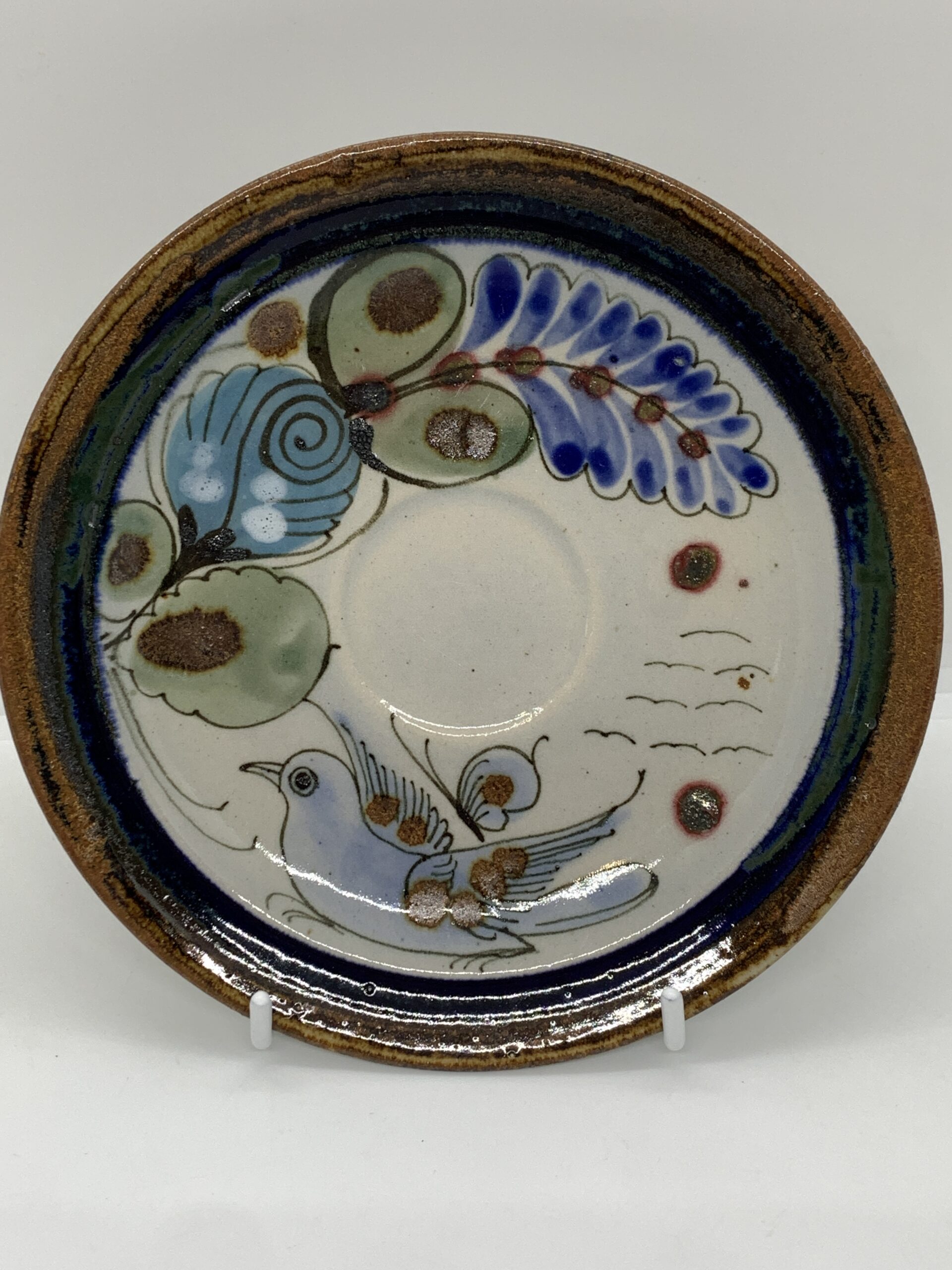 Ken Edwards Mexican Pottery Cup and Saucer - Vintage Keepsakes