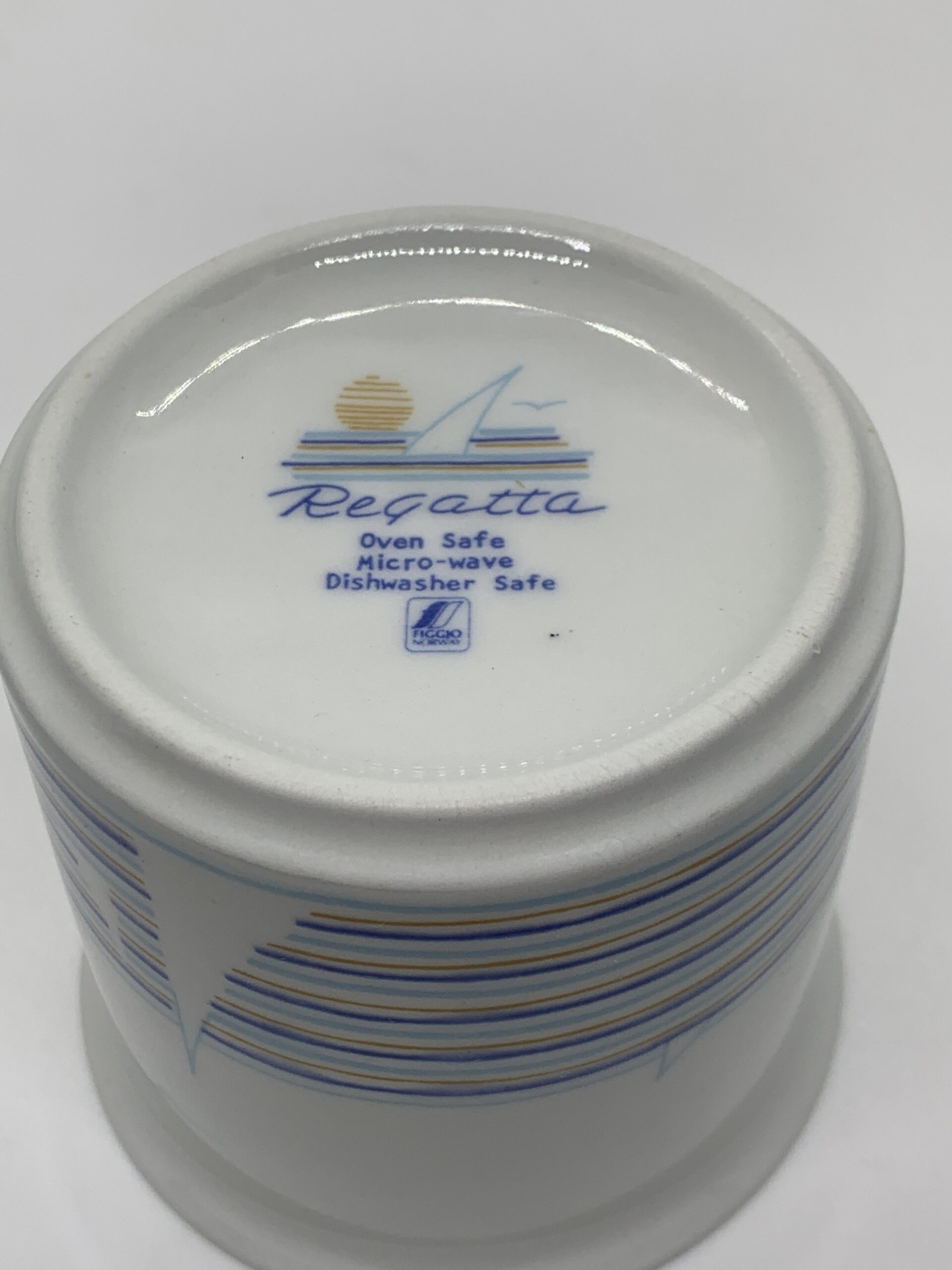 Figgjo Regatta Pattern Coffee Mug - Vintage Keepsakes