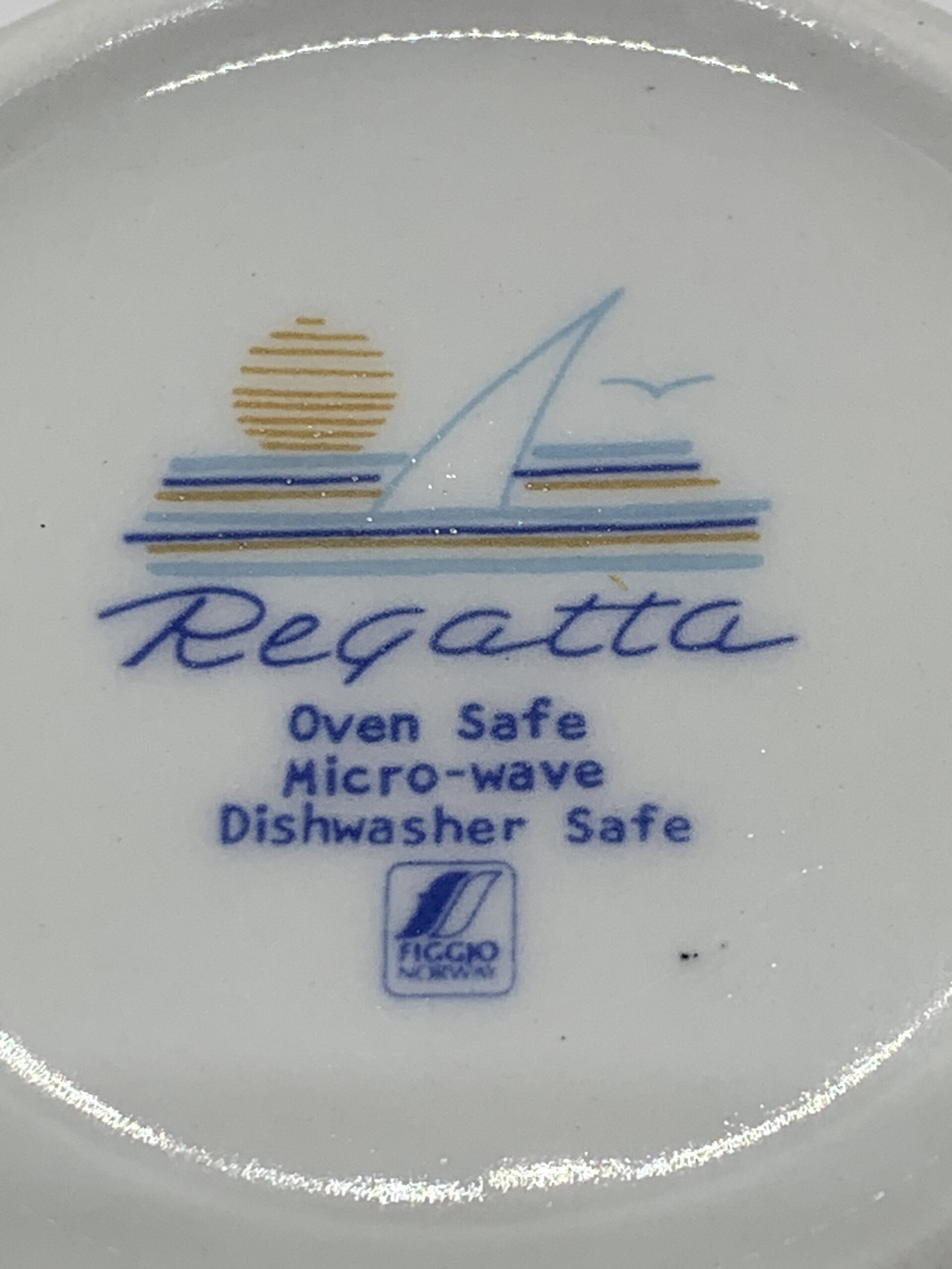 Figgjo Regatta Pattern Coffee Mug - Vintage Keepsakes