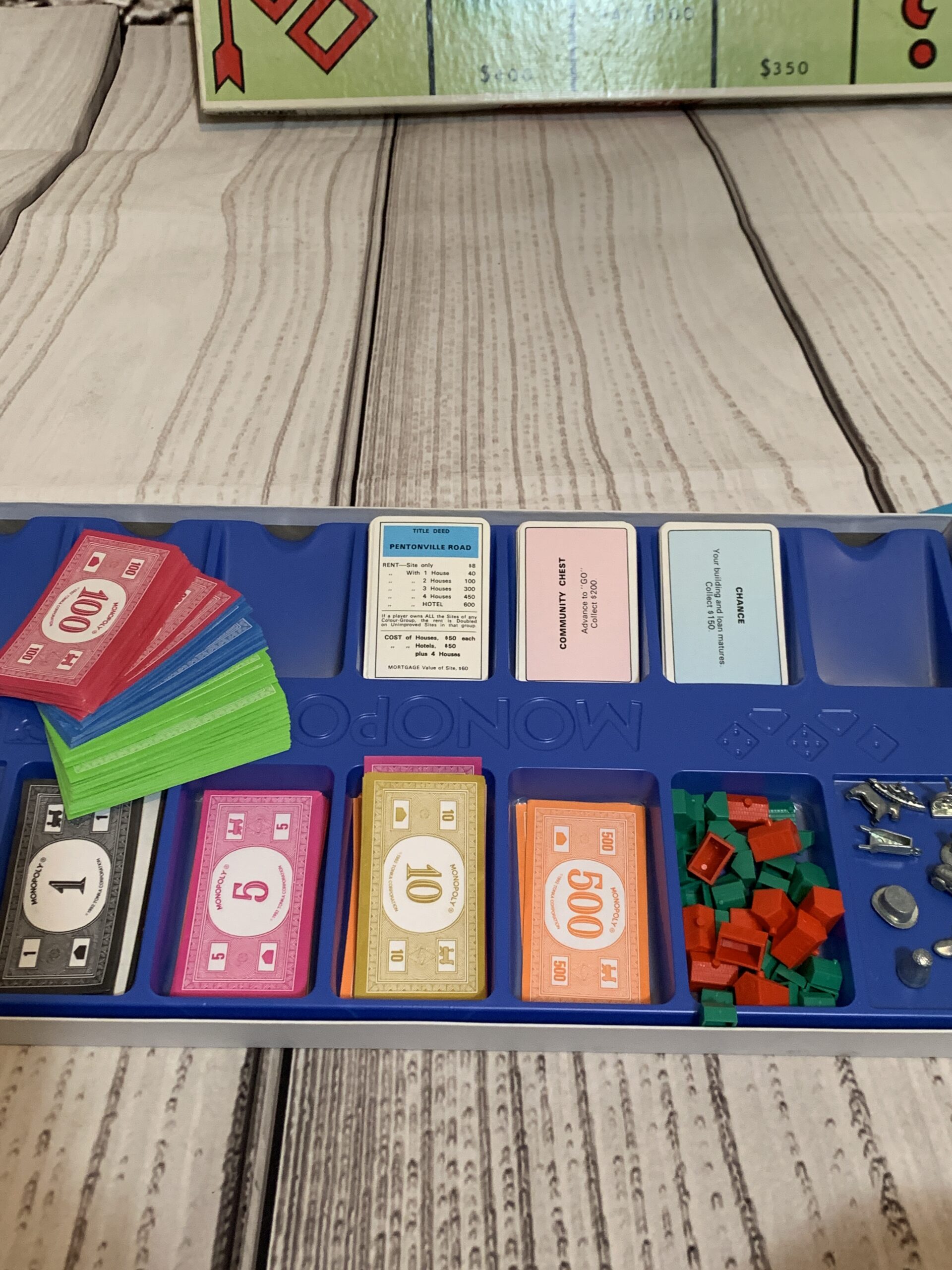Monopoly Game (metal pieces - no instructions, dice) - Vintage Keepsakes