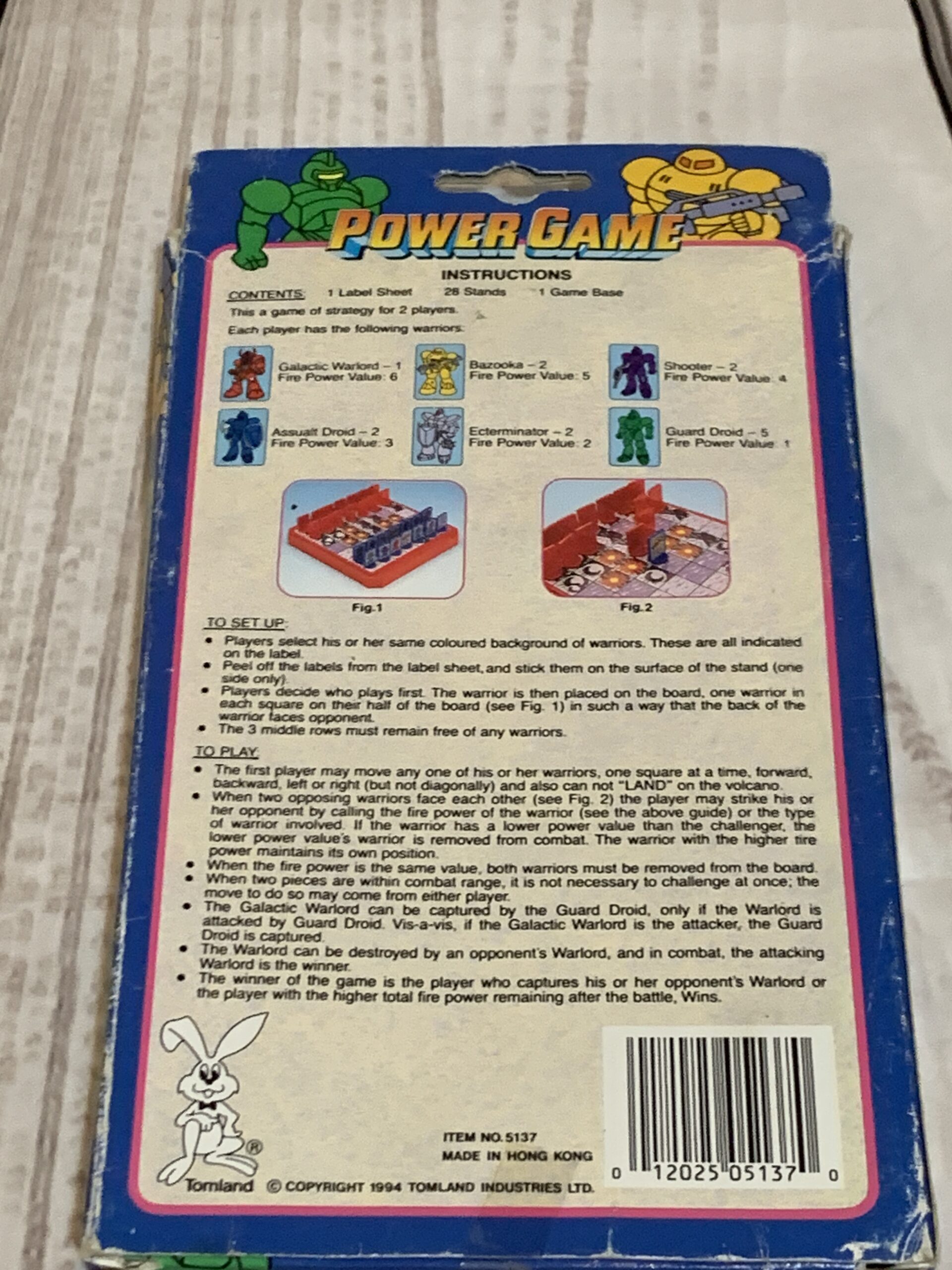 Power Game Travel 2 Person Game - Vintage Keepsakes