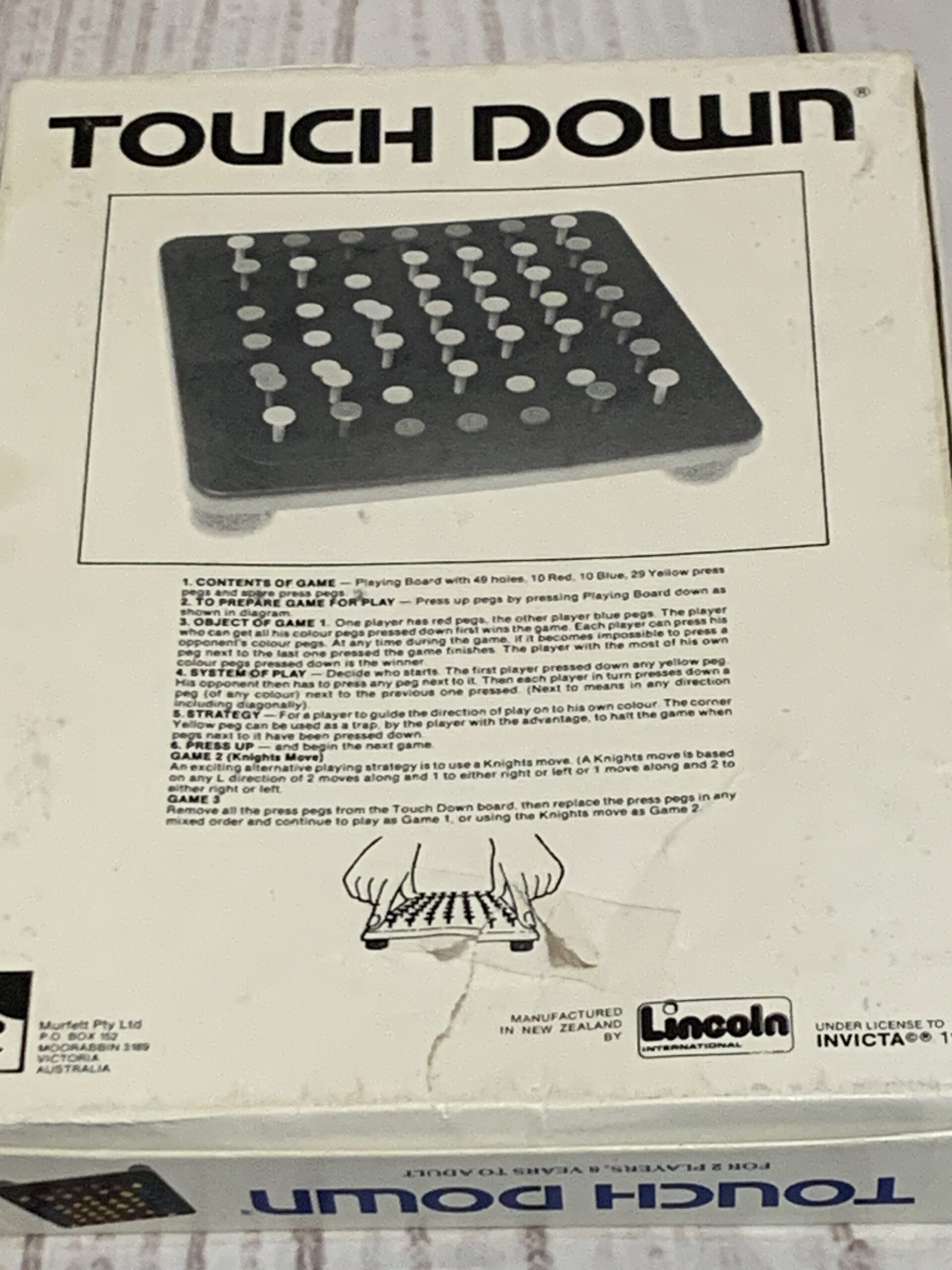 Murfett Touch Down Game - Vintage Keepsakes