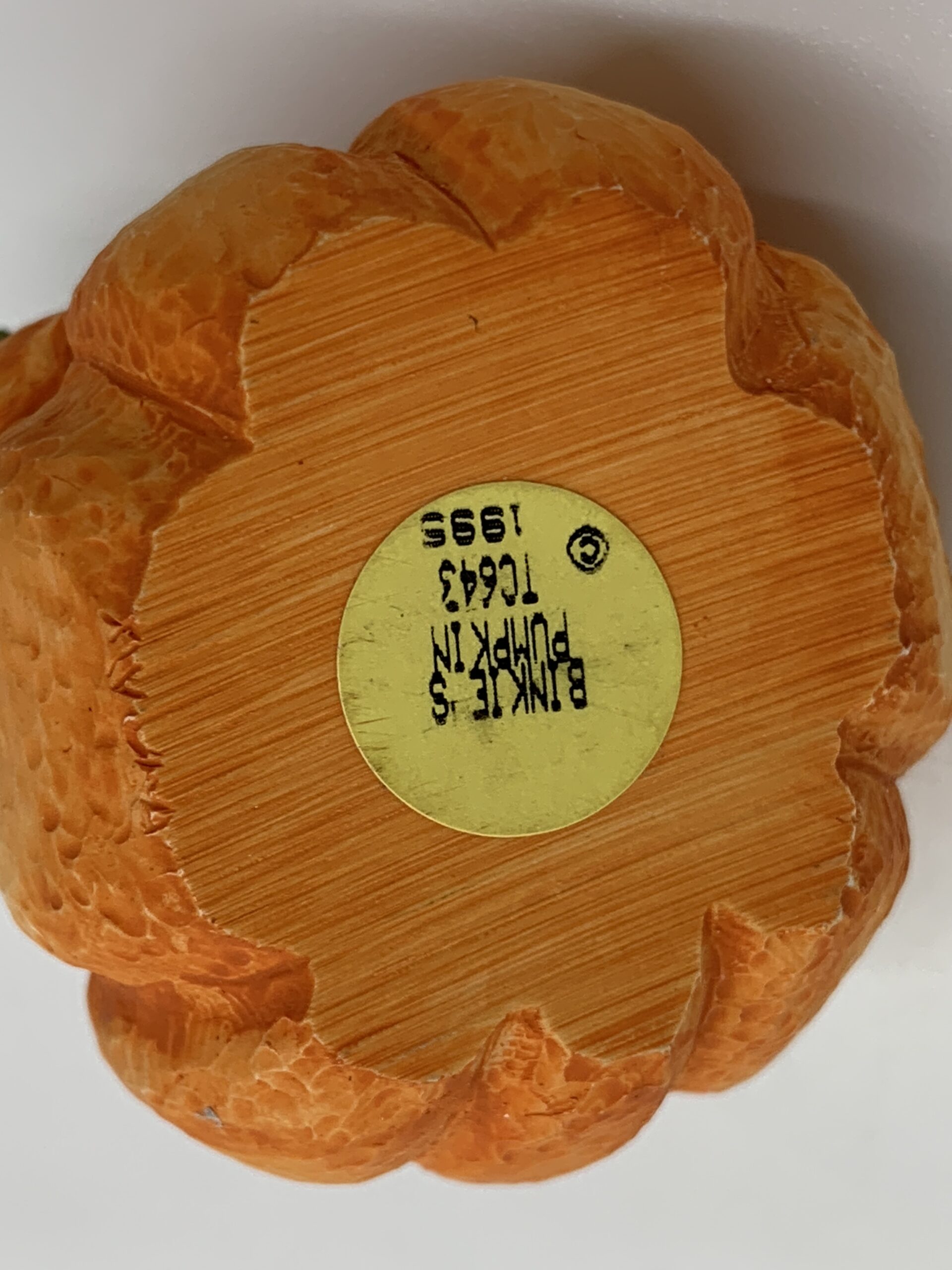 1990s Binkies Pumpkin Bear 4cm - Vintage Keepsakes