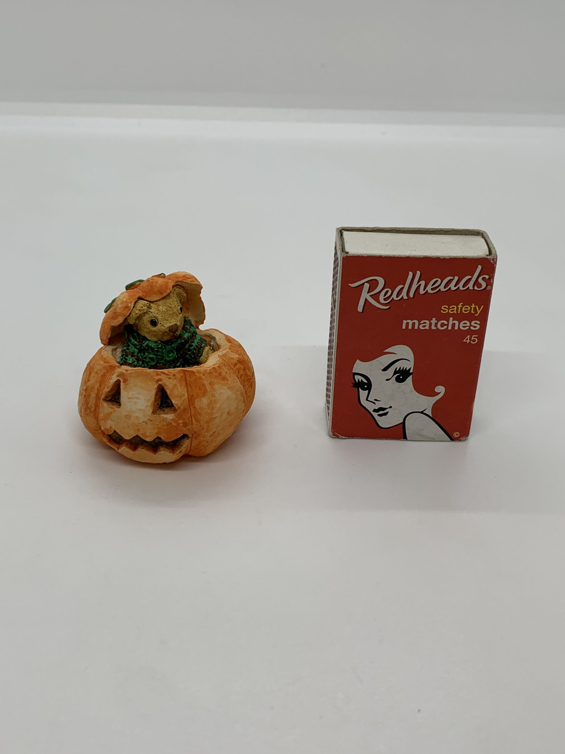 1990s Binkies Pumpkin Bear 4cm - Vintage Keepsakes